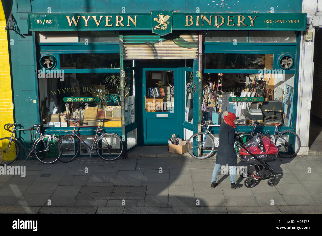 The Wyvern traditional book bindery in Clerkenwell,London,UK Stock ...