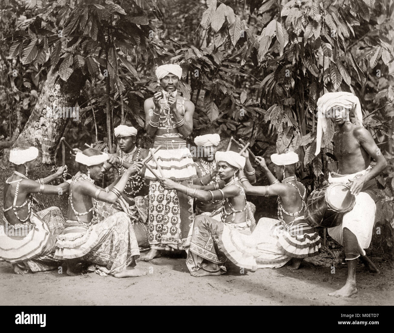 Dancers, musicians, Ceylon, Sri Lanka, c.1880s Stock Photo - Alamy