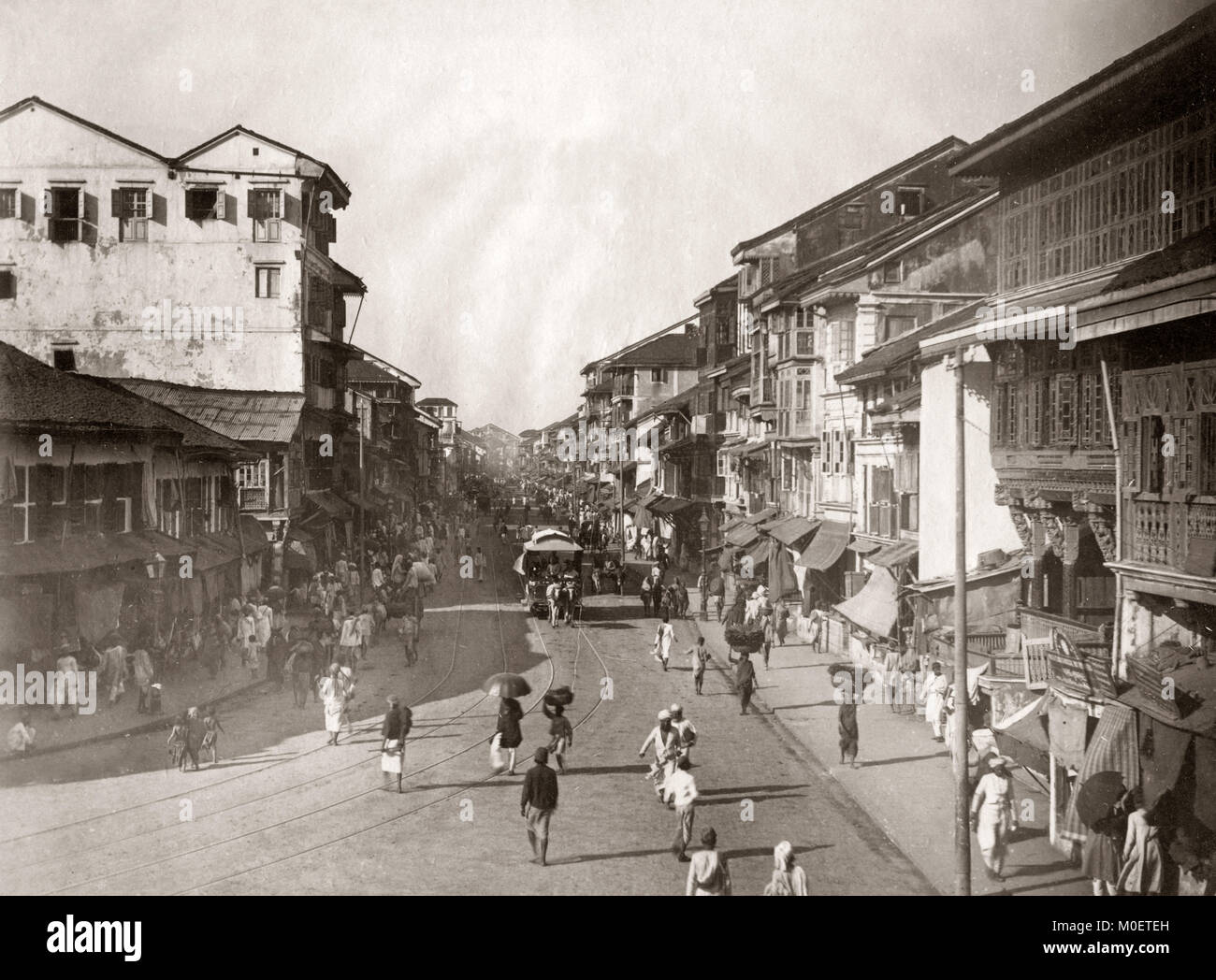 Street scene, Bombay, Mumbai, India, 1880's Stock Photo - Alamy