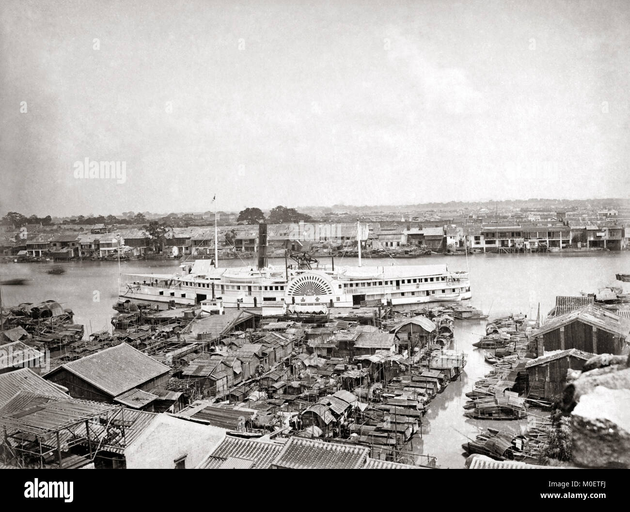 Paddle steamer, Canton, (Guangzhou) China, c.1890 Stock Photo - Alamy