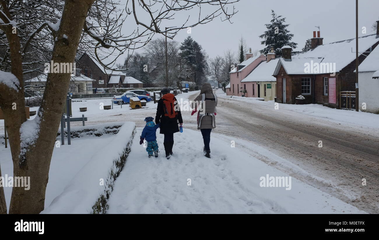 Killearn Stirlingshire in the snow Stock Photo - Alamy