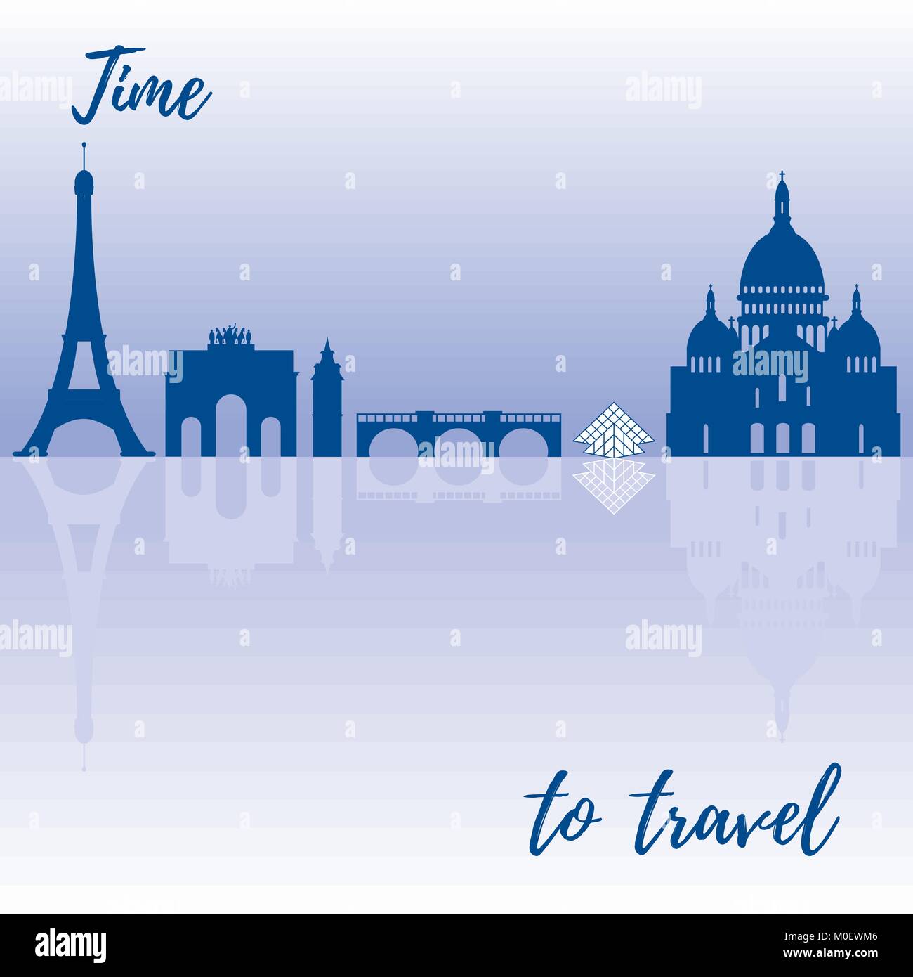 Famous buildings and constructions of Paris. Symbols and landmarks ...