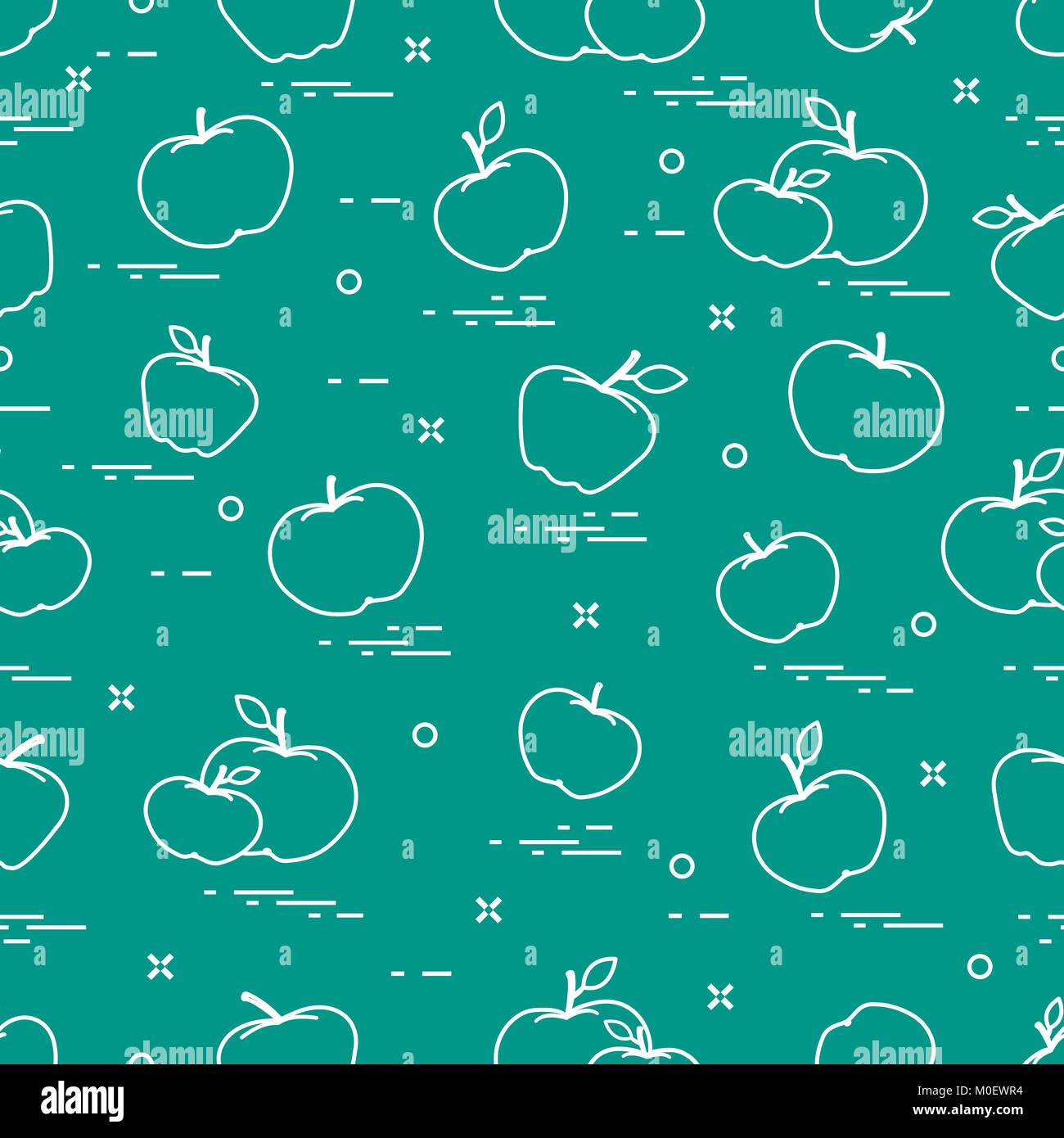 Apples juicy fruit. Seamless pattern. Design for announcement ...