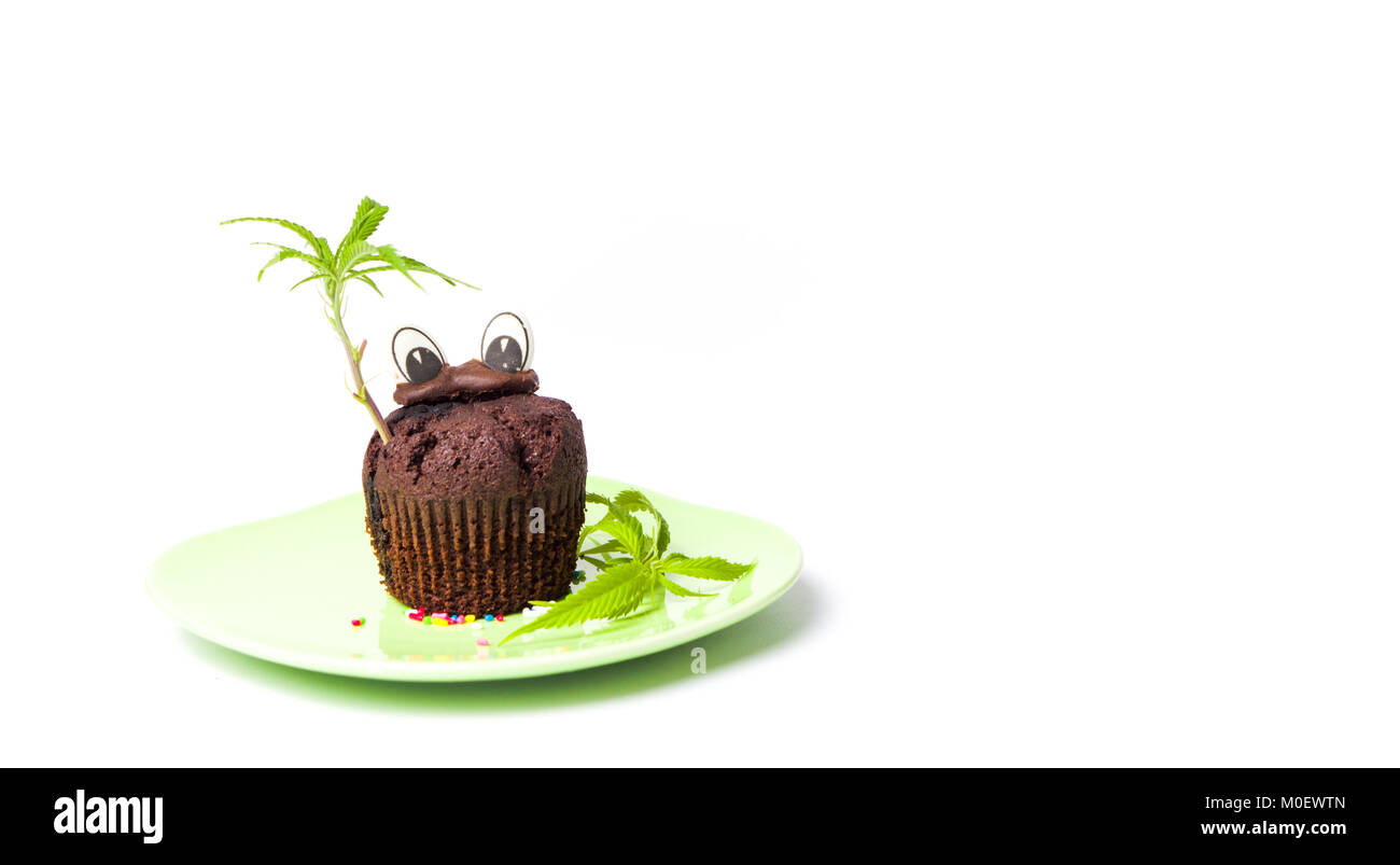 Cannabis chocolate brownie hi-res stock photography and images - Alamy