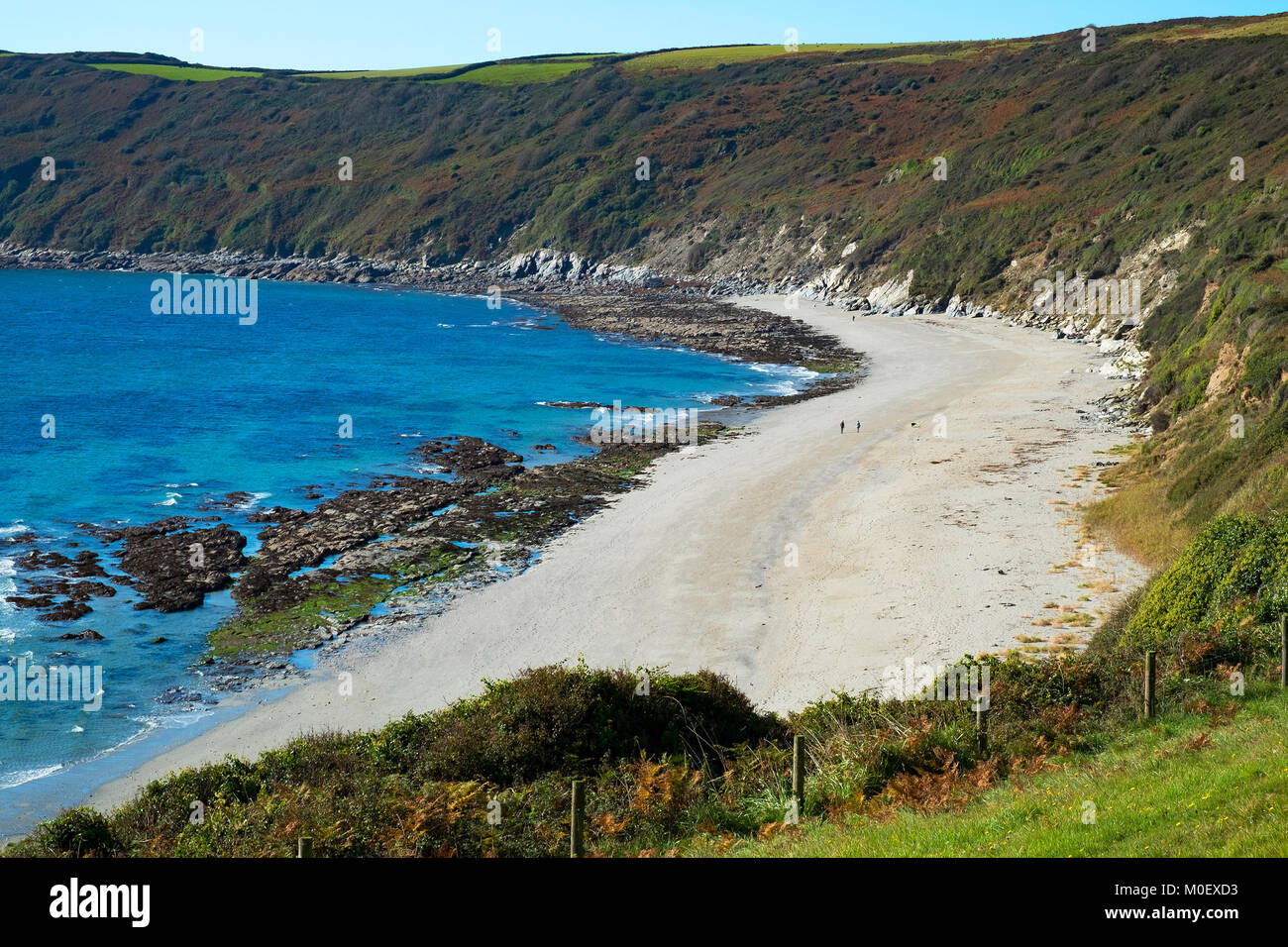 vault beach on the roseland peninsular in cornwall, england, britain ...