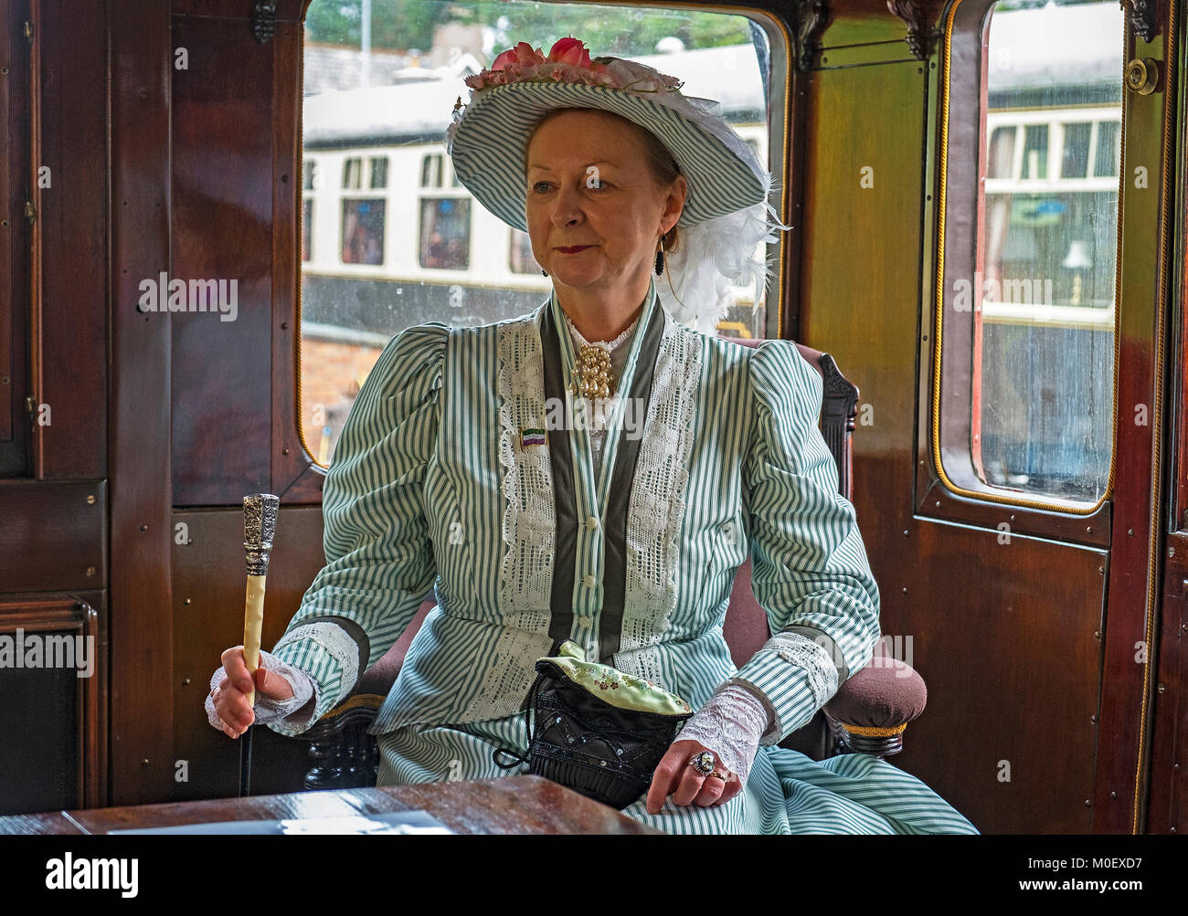 woman dressed in victorian clothing for the annual bodmin and wenford ...