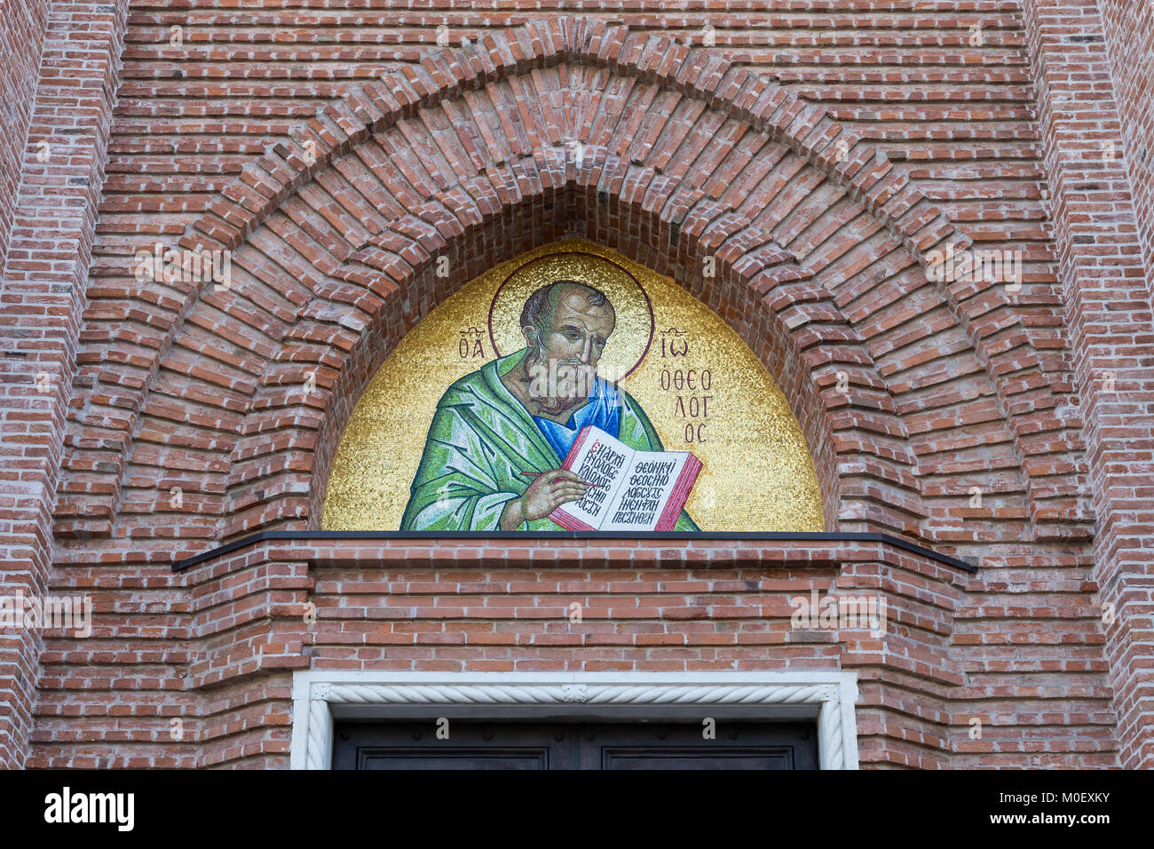 Mosaic on the facade of Duomo di Montebelluna, Veneto, Italy Stock ...