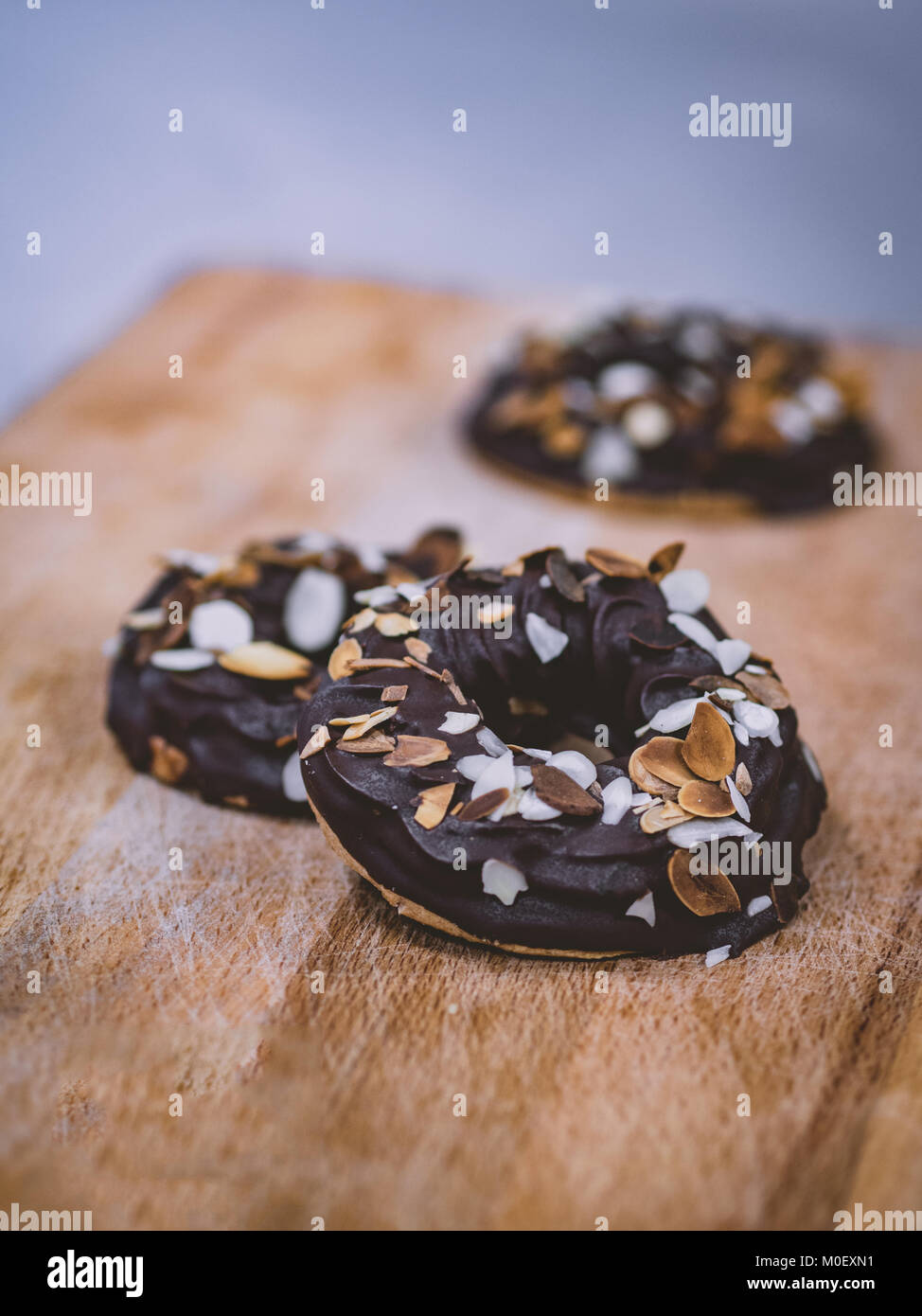 Close up sweet chocolate cookies hi-res stock photography and images ...