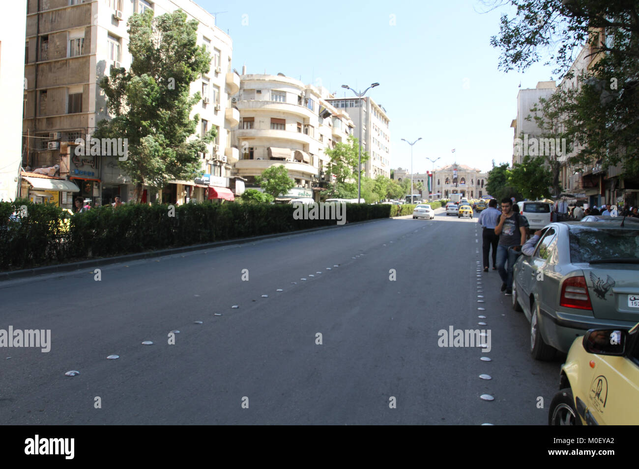 Image to the streets of the city of Damascus, and show the streets and ...