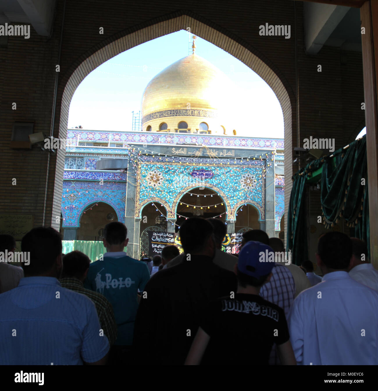 internal shot for Sayeda Zeinab shrine in Damascus capital of Syria ...