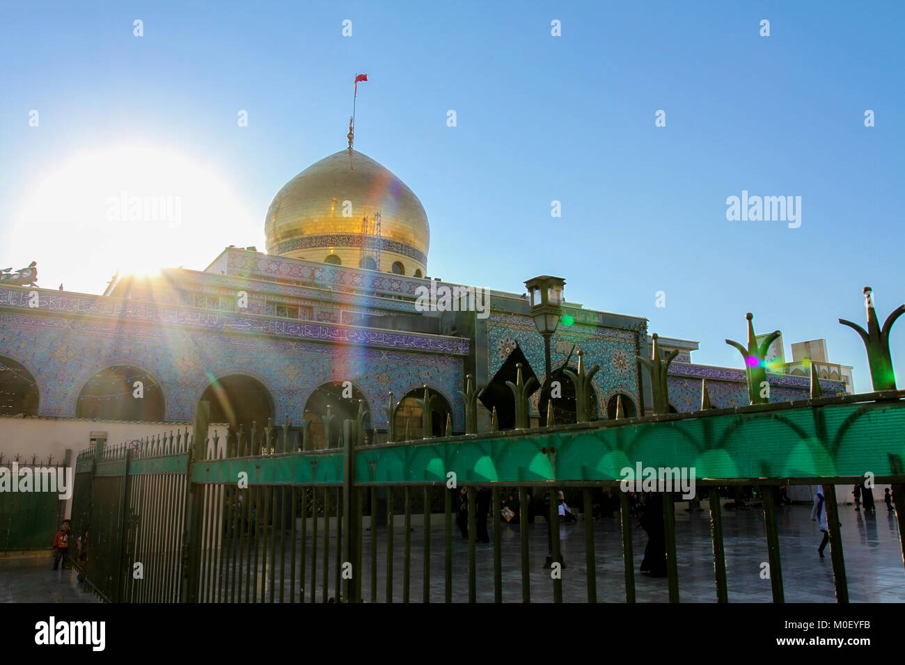internal shot for Sayeda Zeinab shrine in Damascus capital of Syria ...