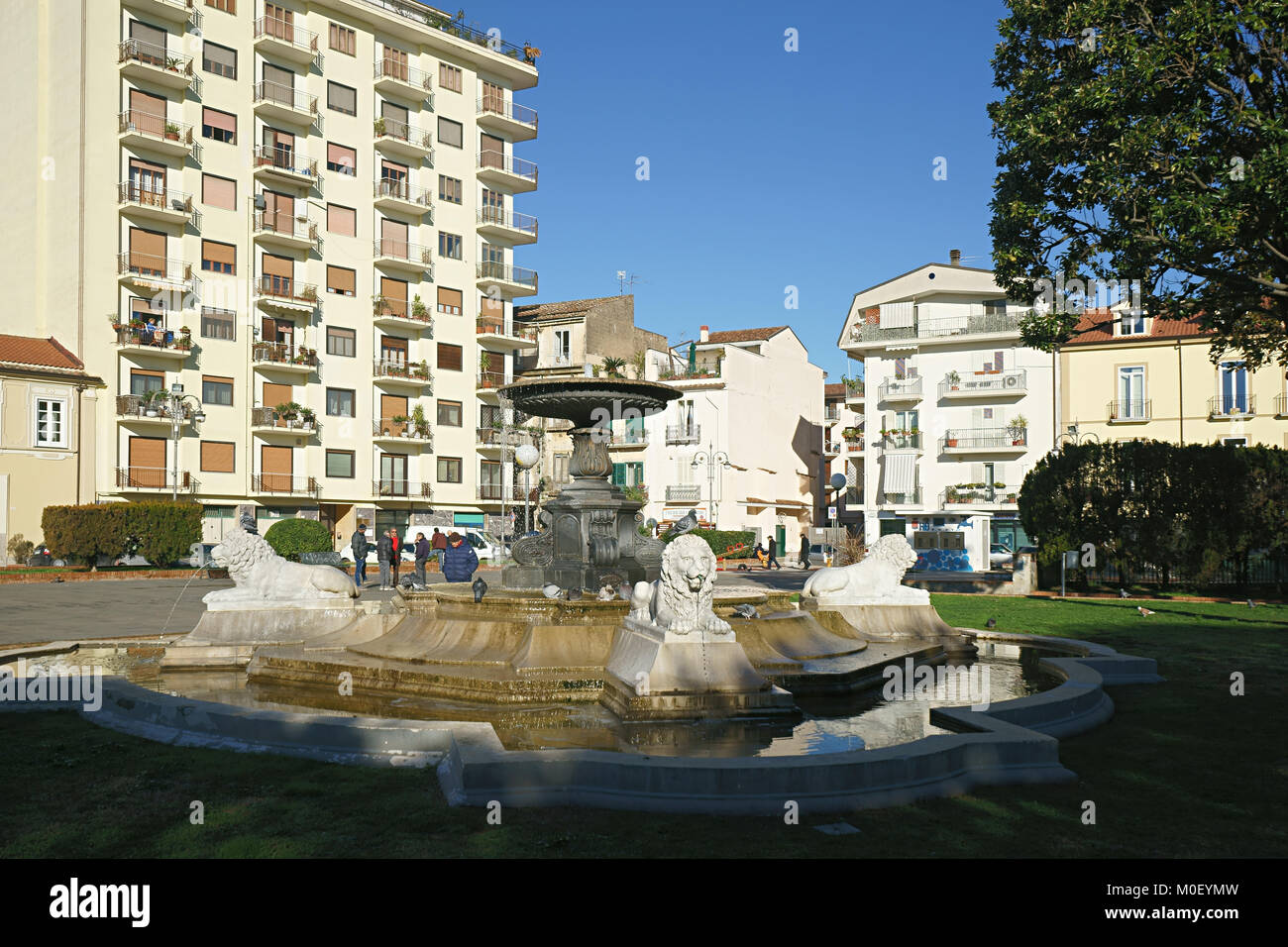 Piazza Mazzini in Santa Maria Capua Vetere, Caserta, Italy Stock Photo ... Piazza Mazzini in Santa Maria Capua Vetere, Caserta, Italy Stock Photo ...