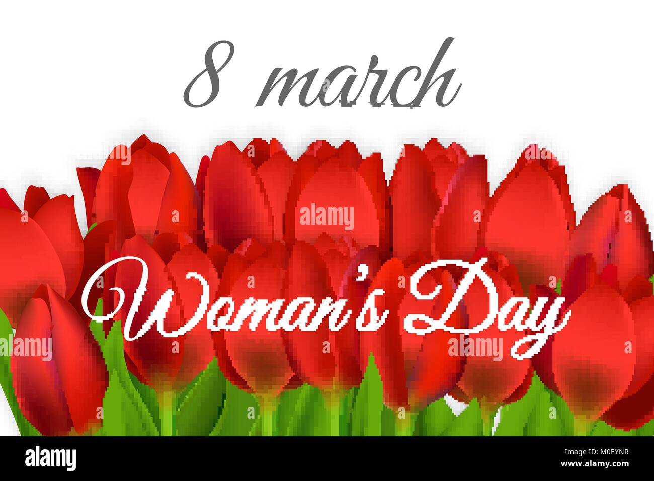Womans day bouquet tulips Stock Vector Images - Alamy