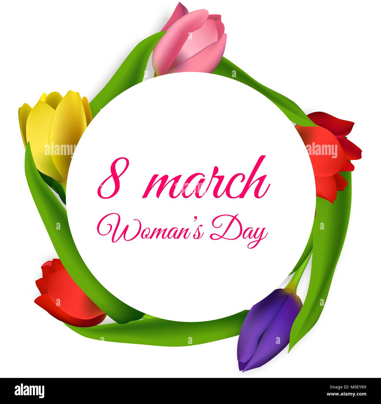 Realistic tulips Cut Out Stock Images & Pictures - Alamy