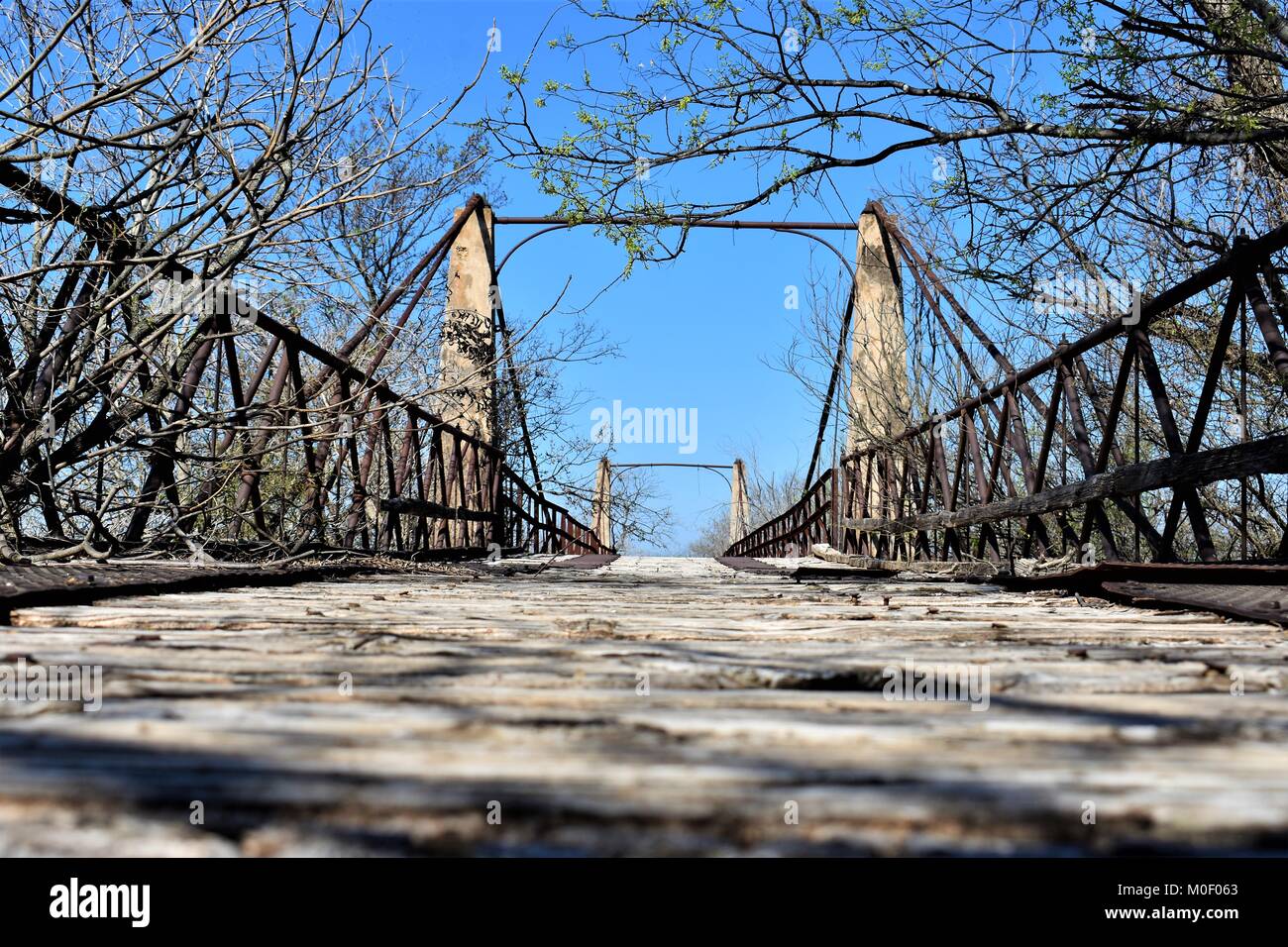 spooky old suspension bridge Stock Photo - Alamy