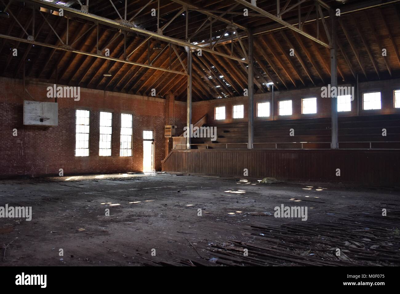 old abandoned gym Stock Photo - Alamy