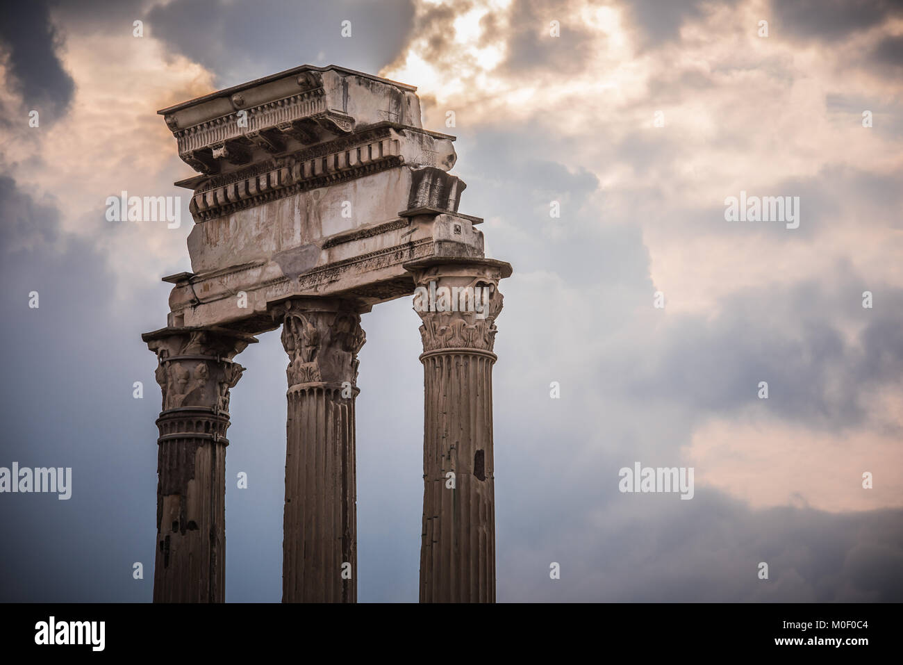 The Temple of Castor and Pollux Stock Photo - Alamy