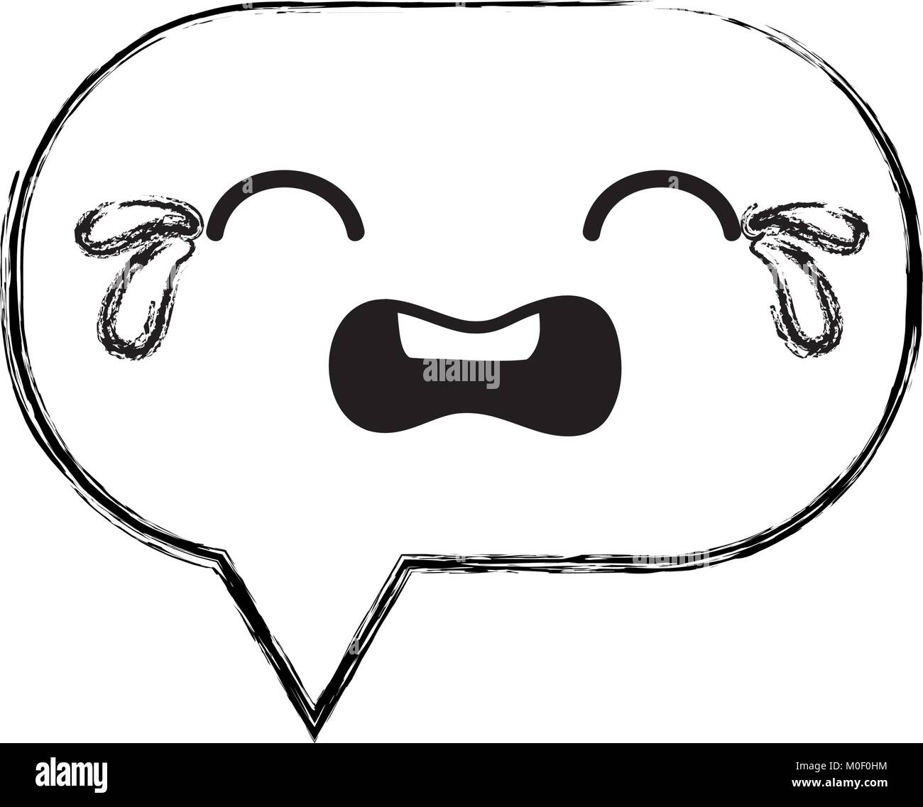 figure crying chat bubble kawaii cartoon Stock Vector Image & Art - Alamy