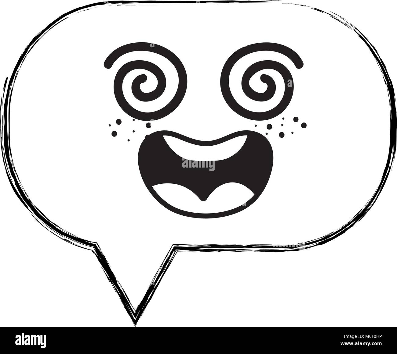 figure dizzy chat bubble kawaii cartoon Stock Vector Image & Art - Alamy