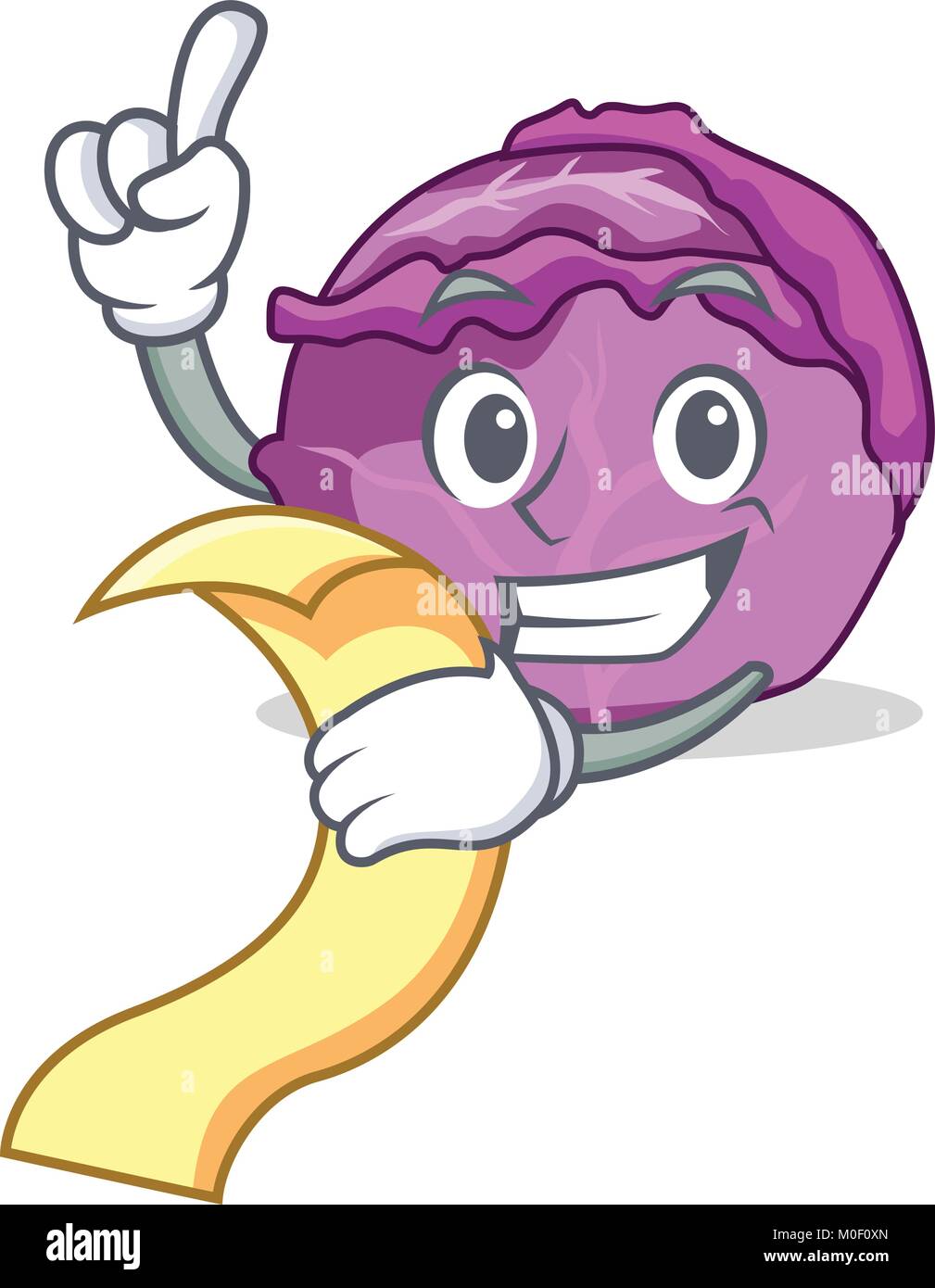 With menu red cabbage mascot cartoon Stock Vector Image & Art - Alamy