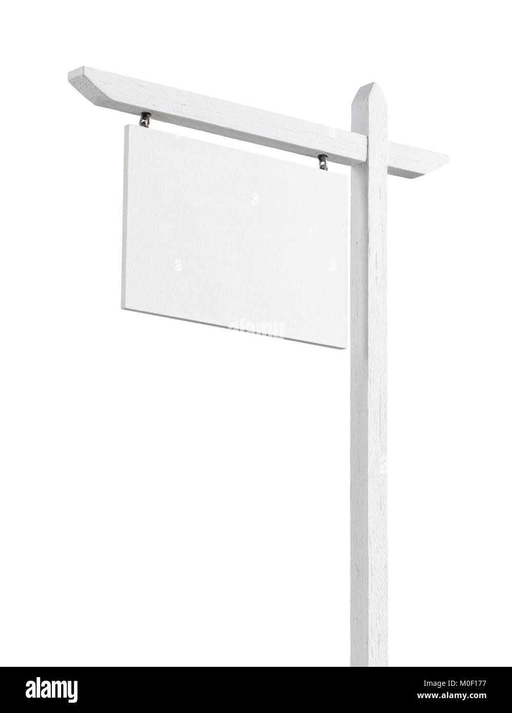 Blank Real Estate Sign Isolated on a White Background Stock Photo - Alamy