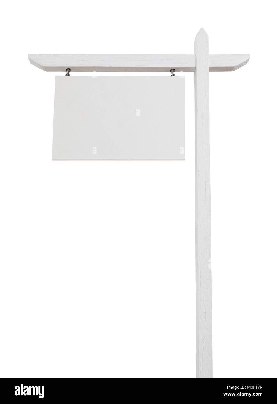 Blank Real Estate Sign Isolated on a White Background Stock Photo - Alamy