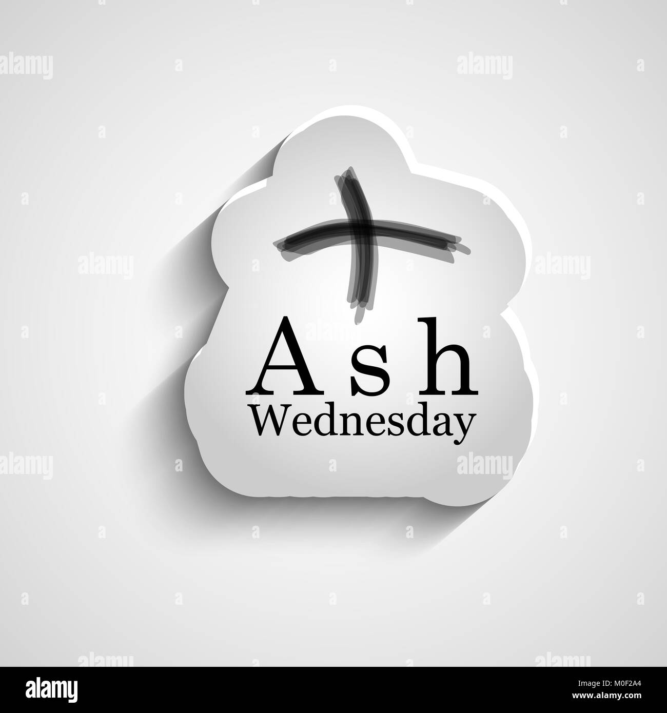 illustration of elements of Ash Wednesday background Stock Photo - Alamy