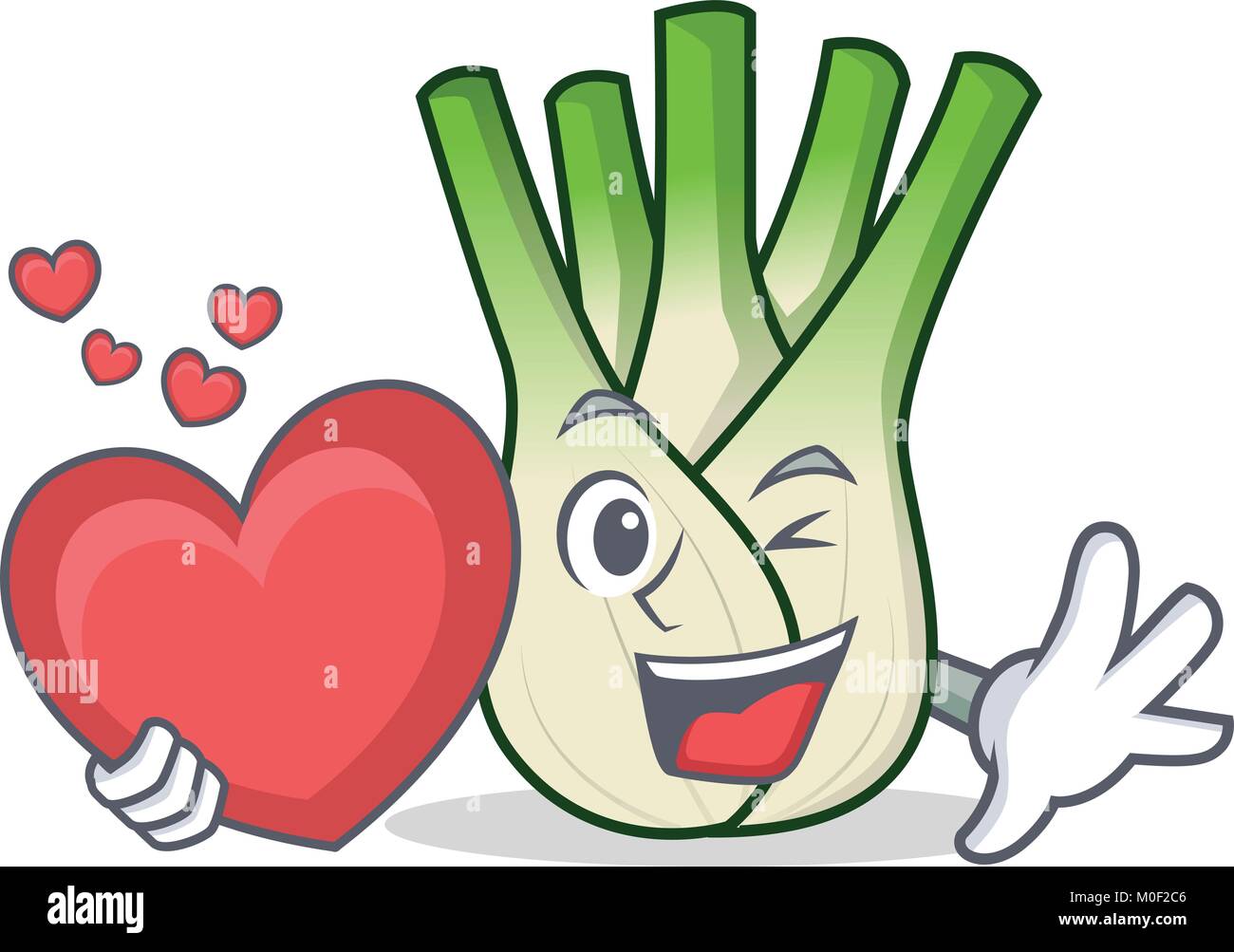 With heart fennel mascot cartoon style Stock Vector Image & Art - Alamy