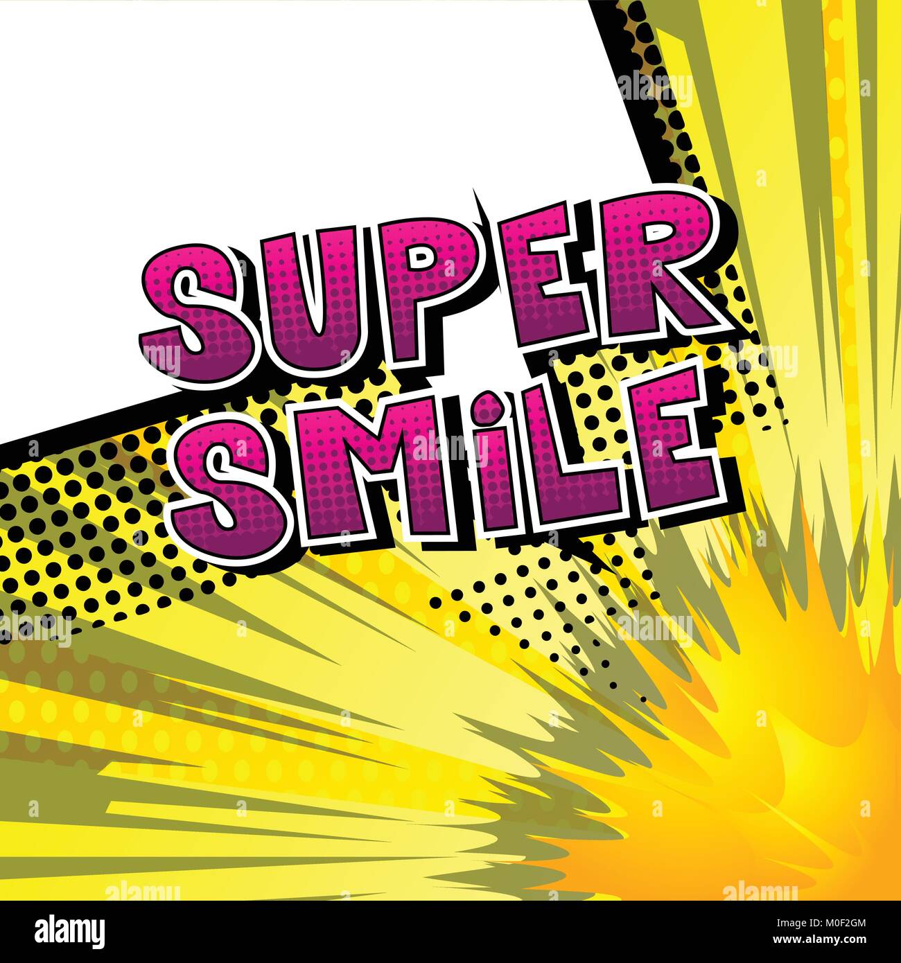 Smile comic book style word hi-res stock photography and images - Alamy