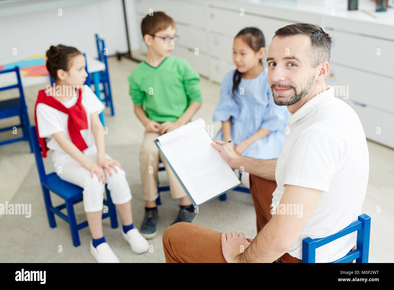 Teacher at work Stock Photo - Alamy