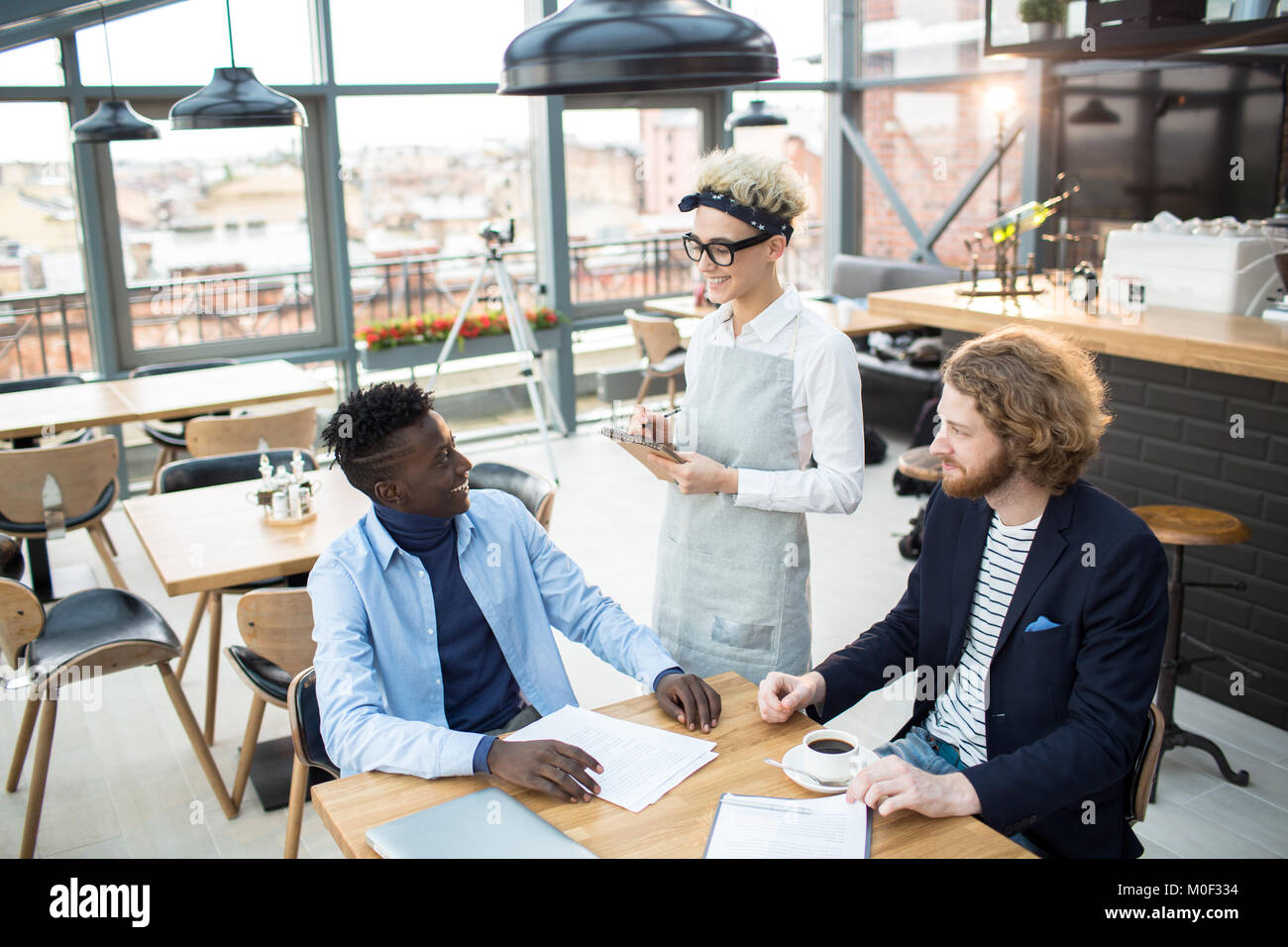 Lunch in restaurant Stock Photo - Alamy