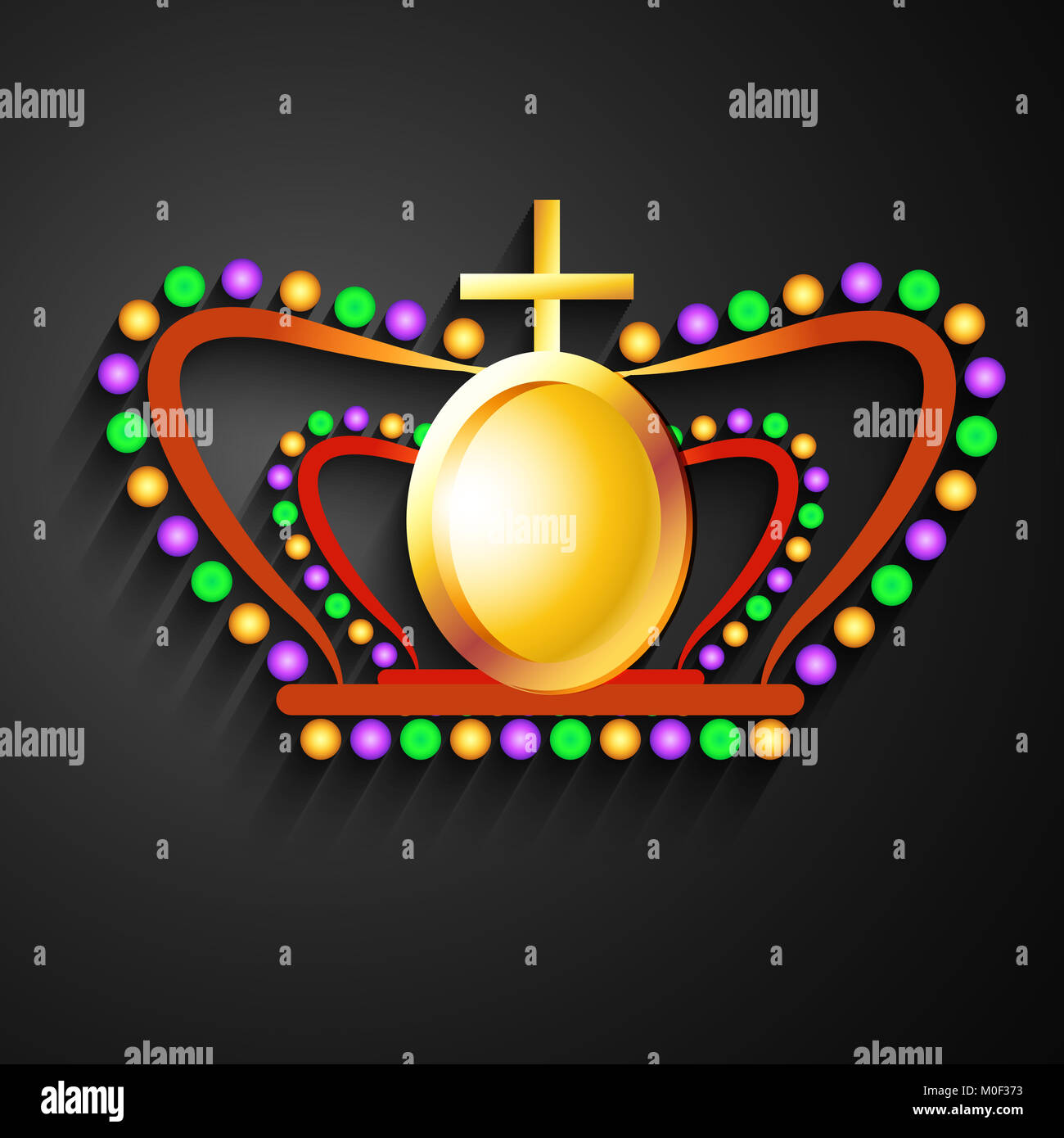 illustration of elements of Mardi Gras Carnival background Stock Photo ...