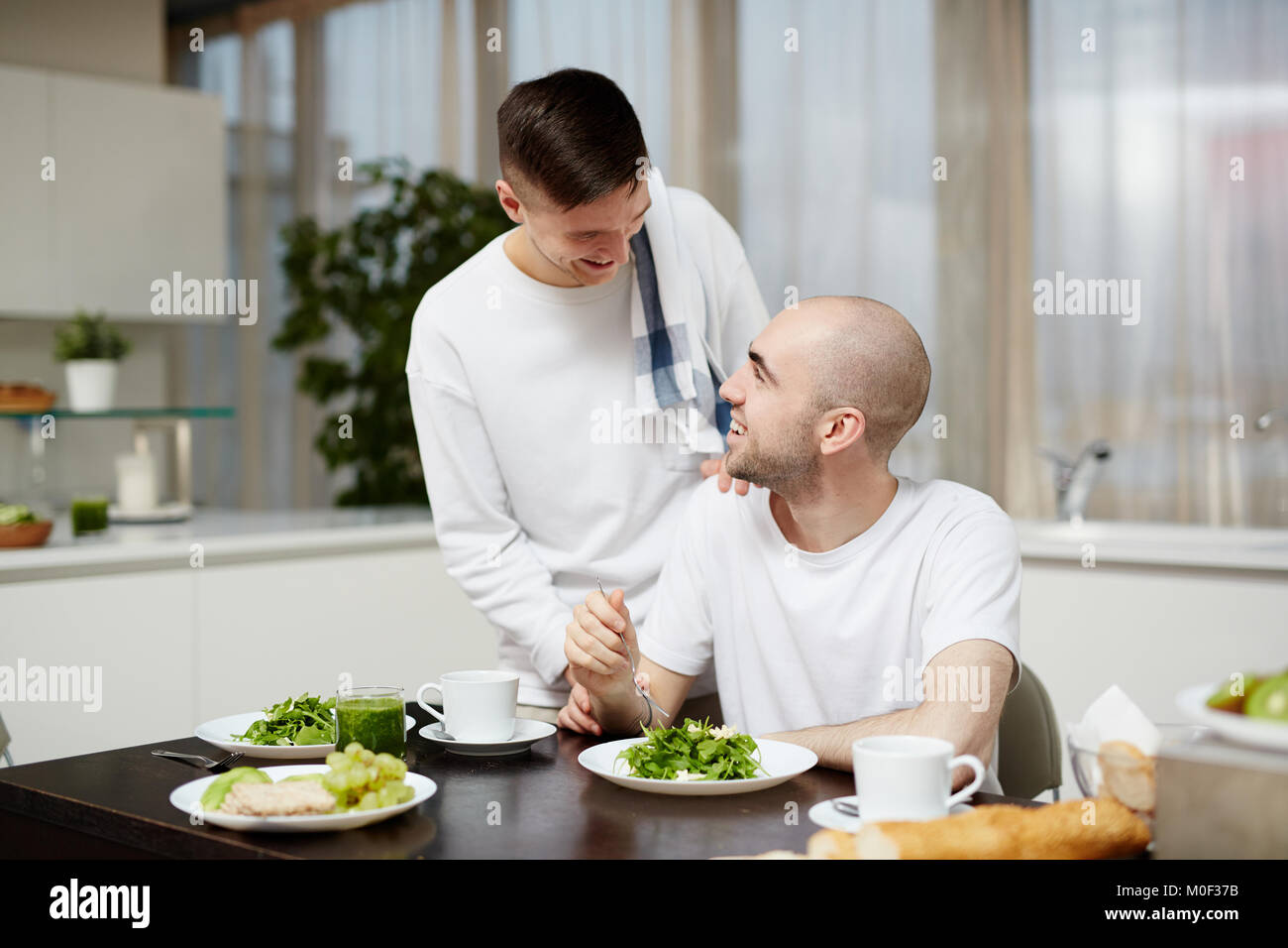 Breakfast in the kitchen Stock Photo - Alamy