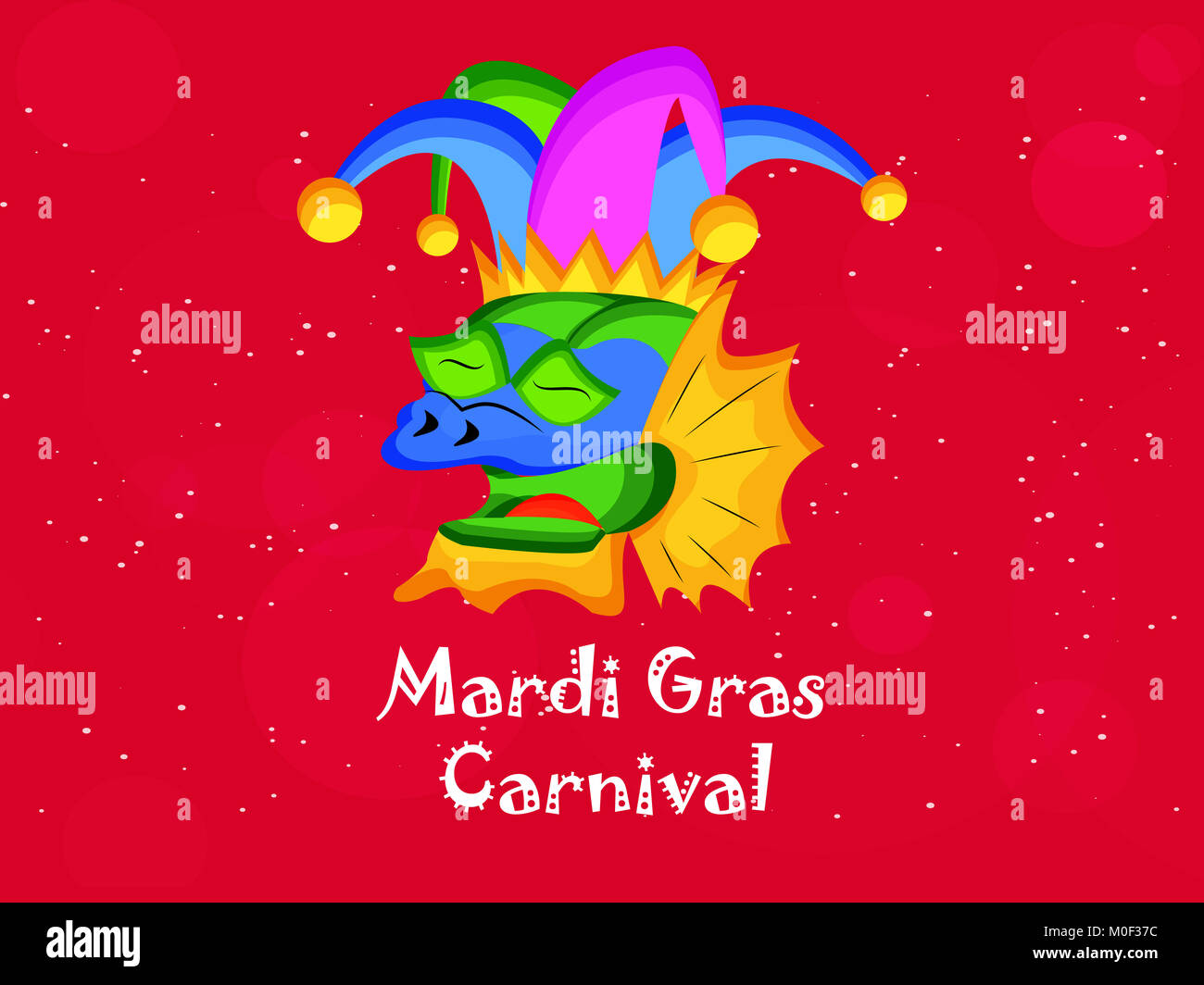 illustration of elements of Mardi Gras Carnival background Stock Photo ...