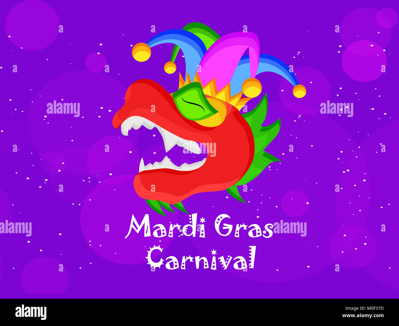 illustration of elements of Mardi Gras Carnival background Stock Photo ...