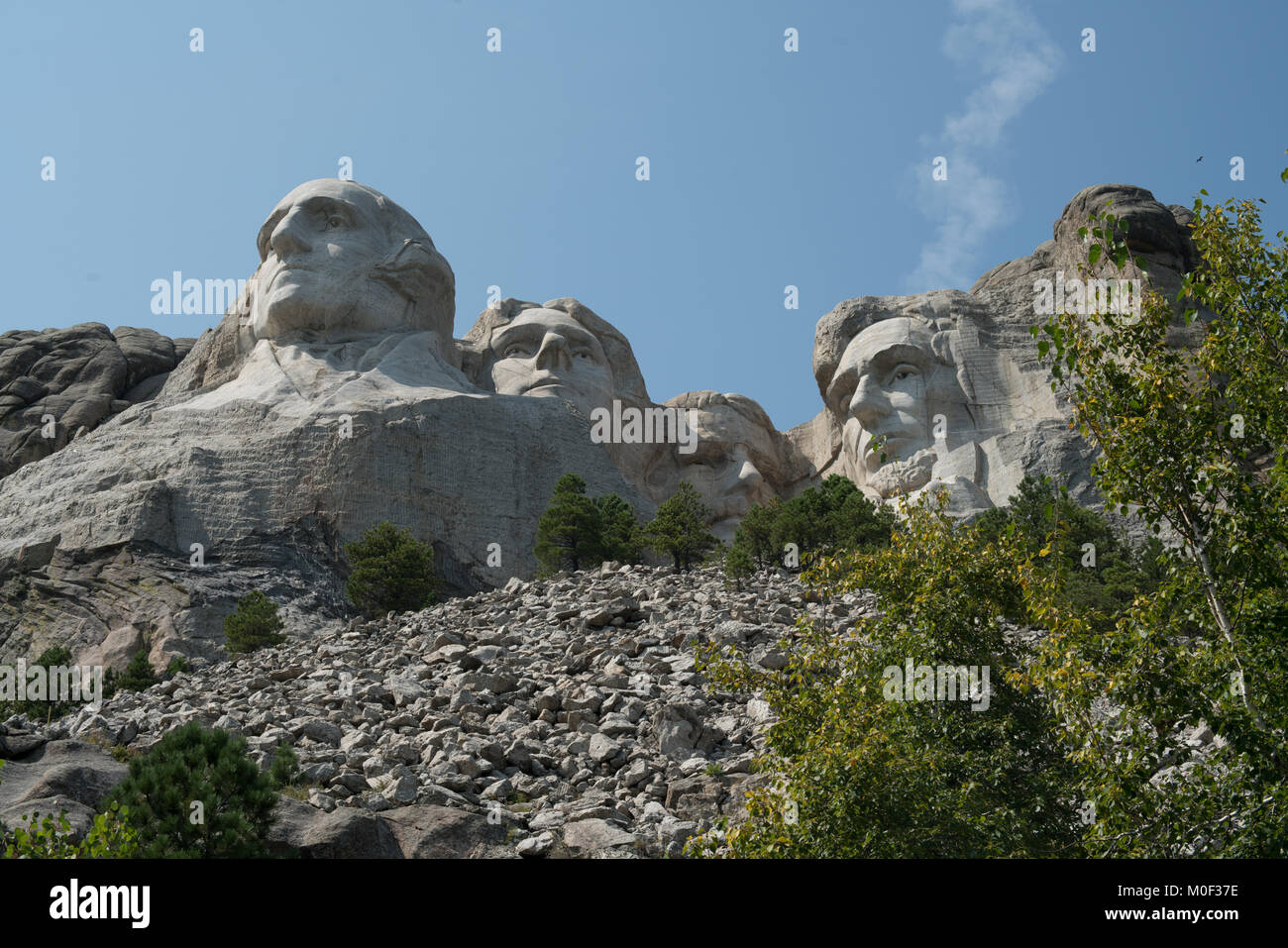 The Mount Rushmore National Memorial in Keystone South Dakota showing ...