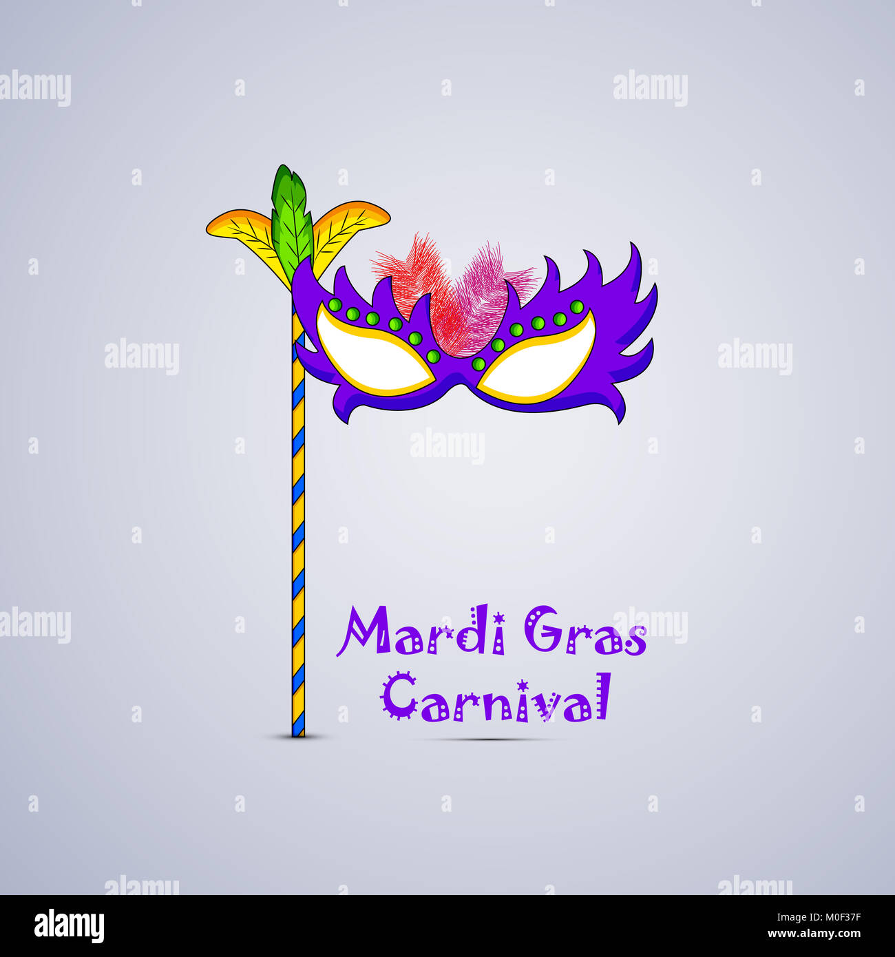 illustration of elements of Mardi Gras Carnival background Stock Photo ...