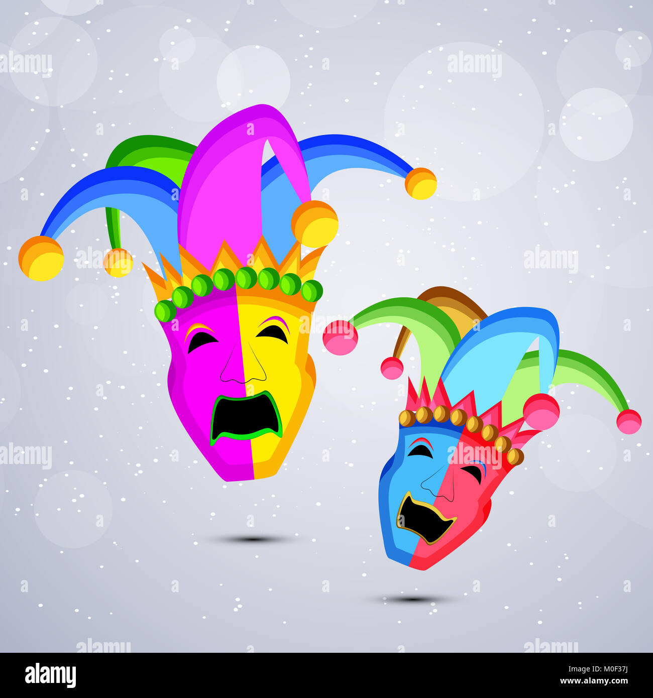 illustration of elements of Mardi Gras Carnival background Stock Photo ...