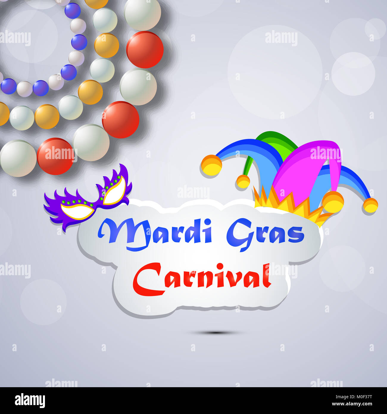 illustration of elements of Mardi Gras Carnival background Stock Photo ...