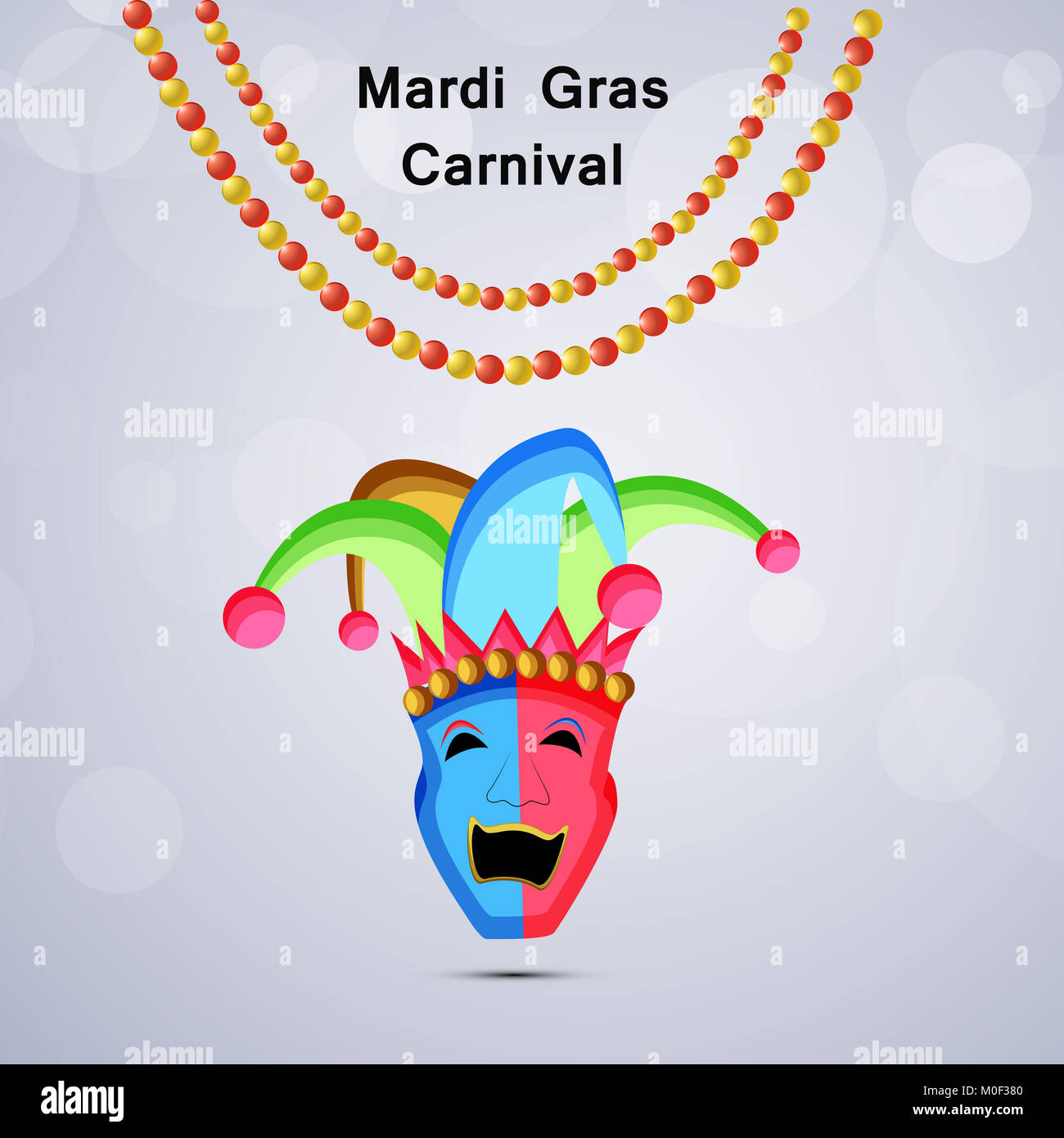 illustration of elements of Mardi Gras Carnival background Stock Photo ...