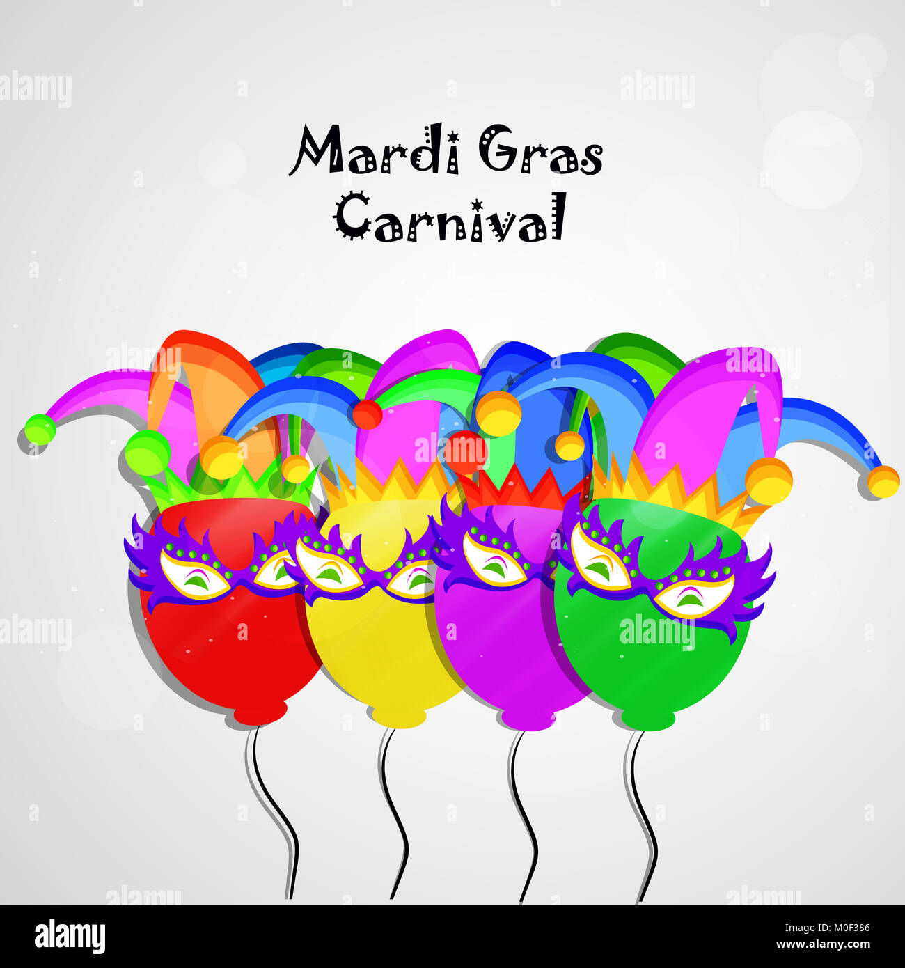 illustration of elements of Mardi Gras Carnival background Stock Photo ...
