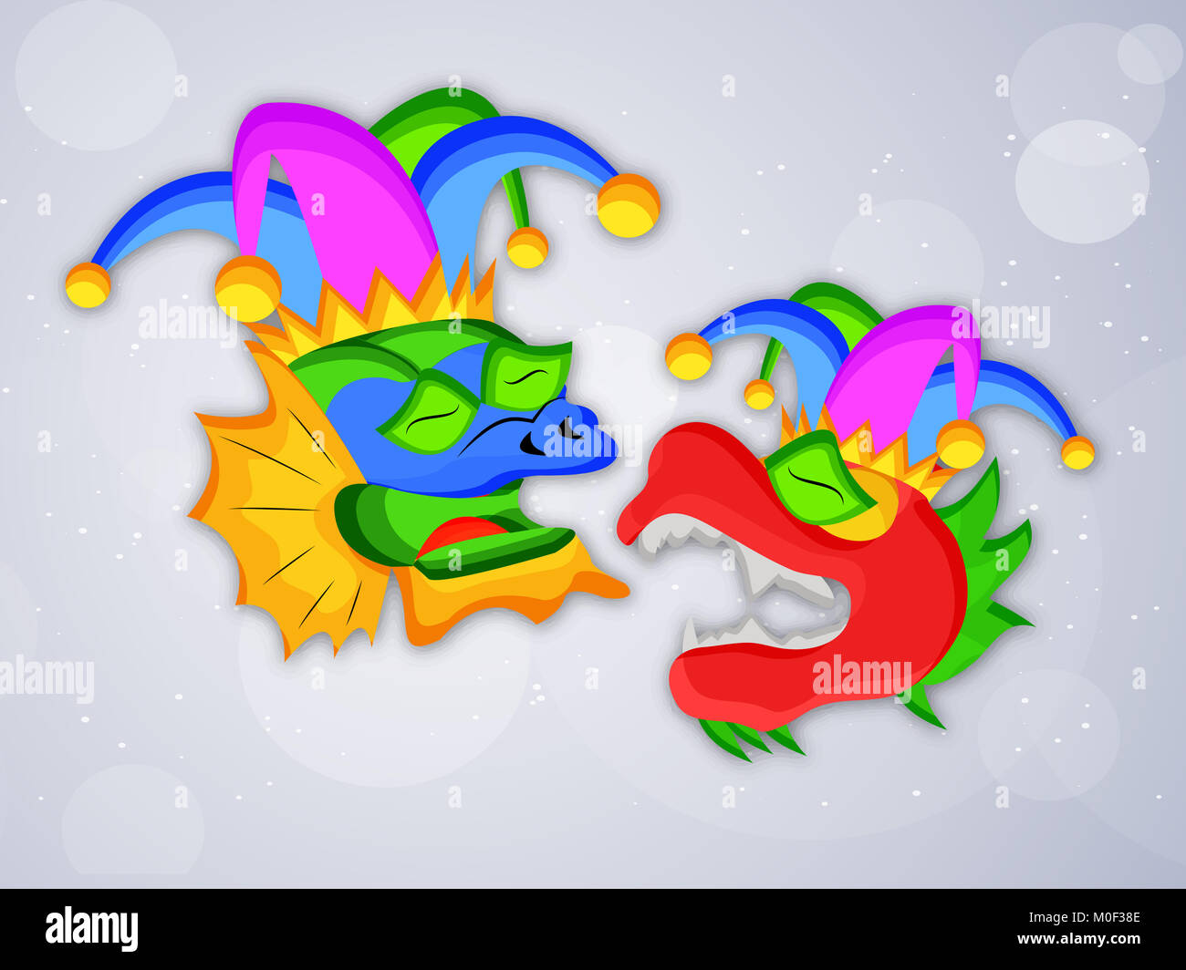 illustration of elements of Mardi Gras Carnival background Stock Photo ...