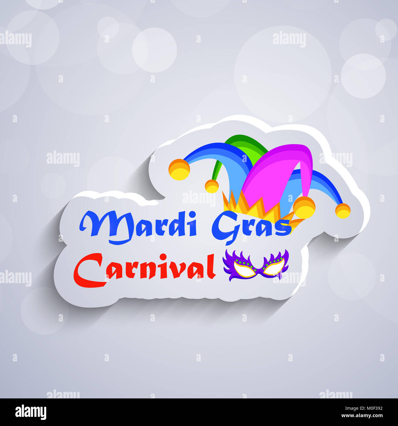 illustration of elements of Mardi Gras Carnival background Stock Photo ...