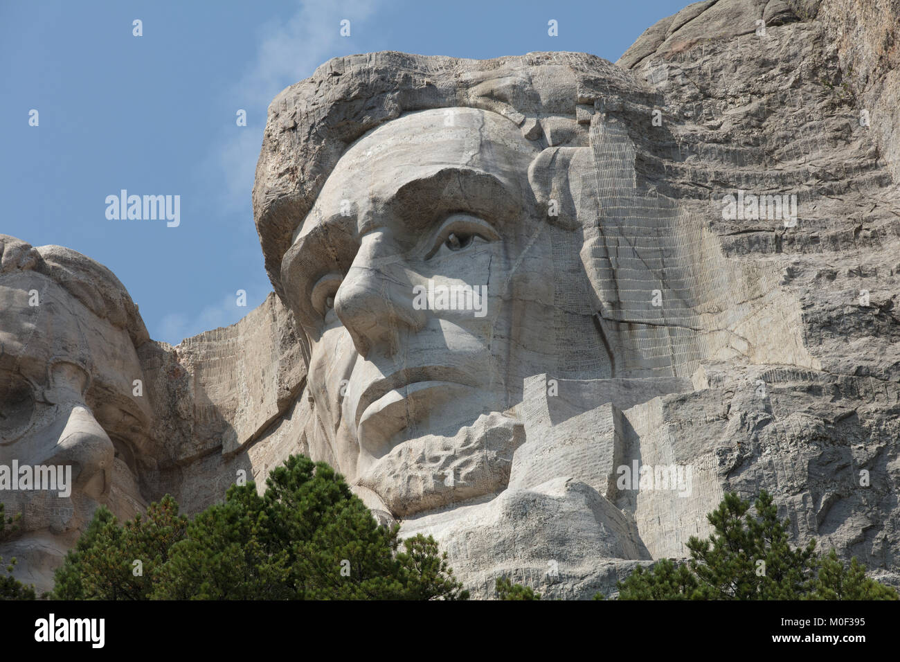 The Mount Rushmore National Memorial in Keystone South Dakota showing ...