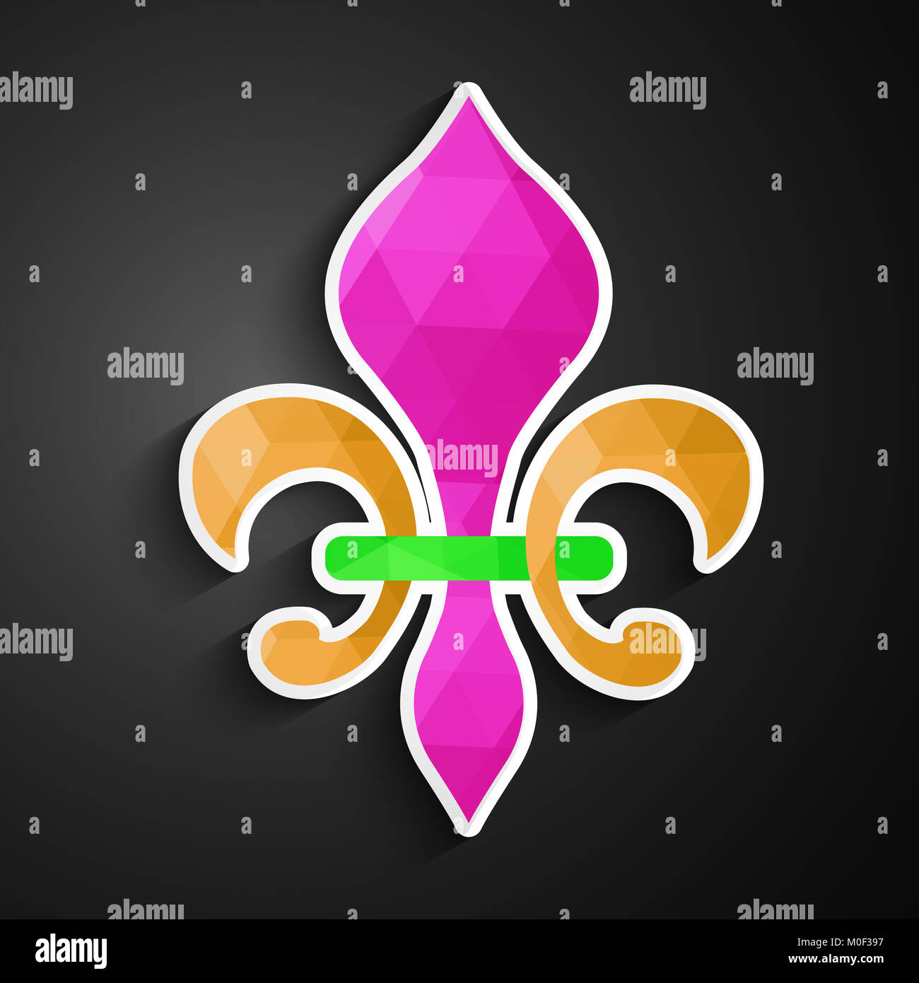 illustration of elements of Mardi Gras Carnival background Stock Photo ...