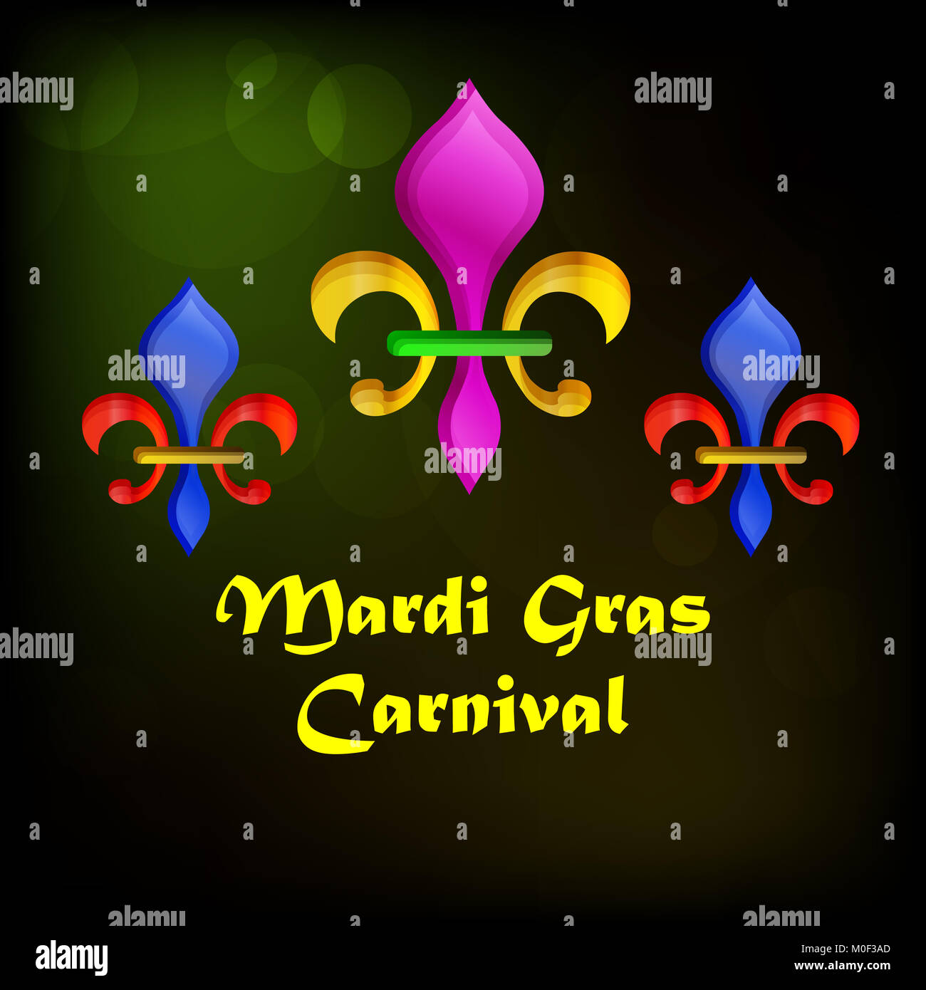 illustration of elements of Mardi Gras Carnival background Stock Photo ...