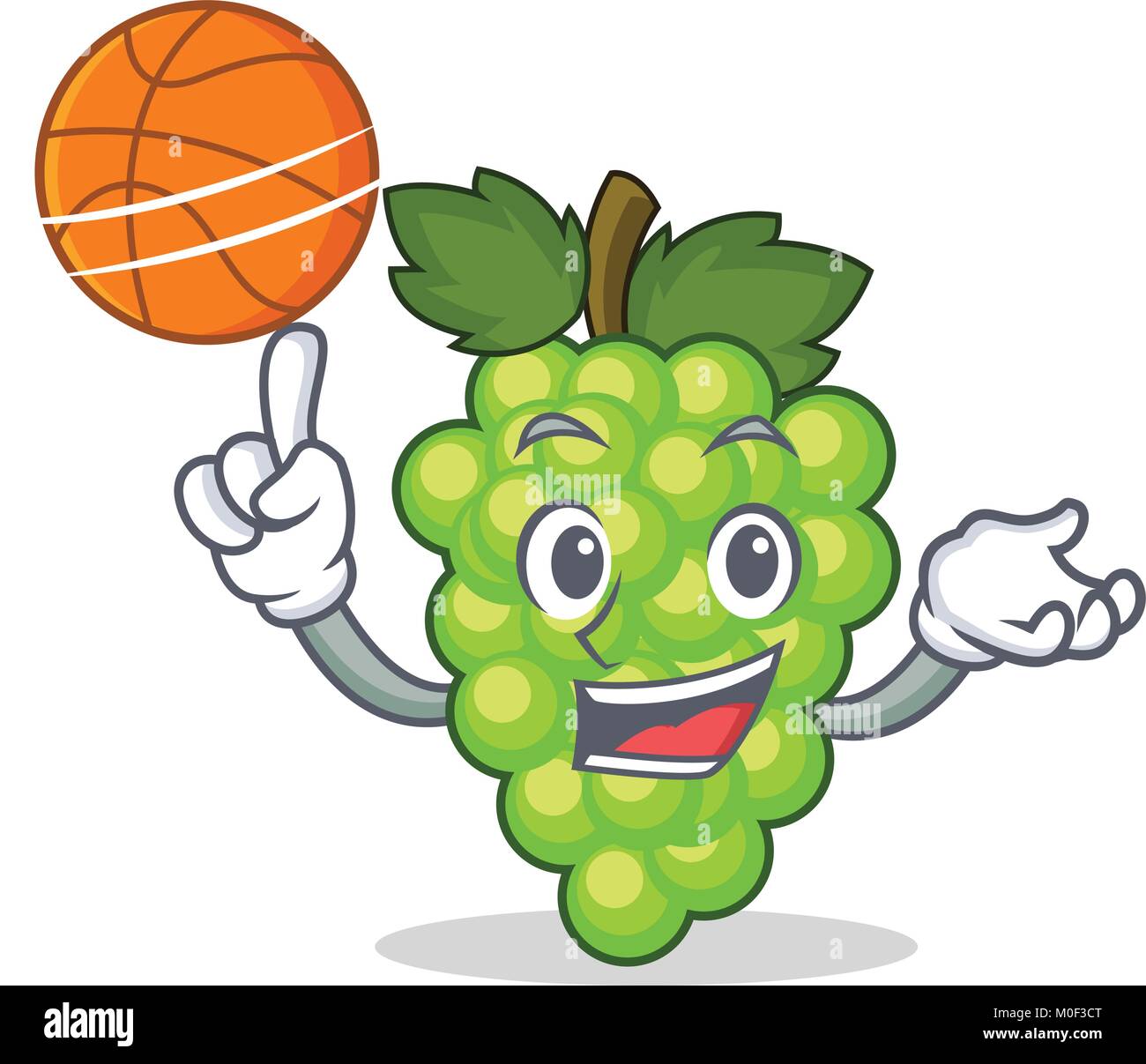 With basketball green grapes character cartoon Stock Vector Image & Art ...