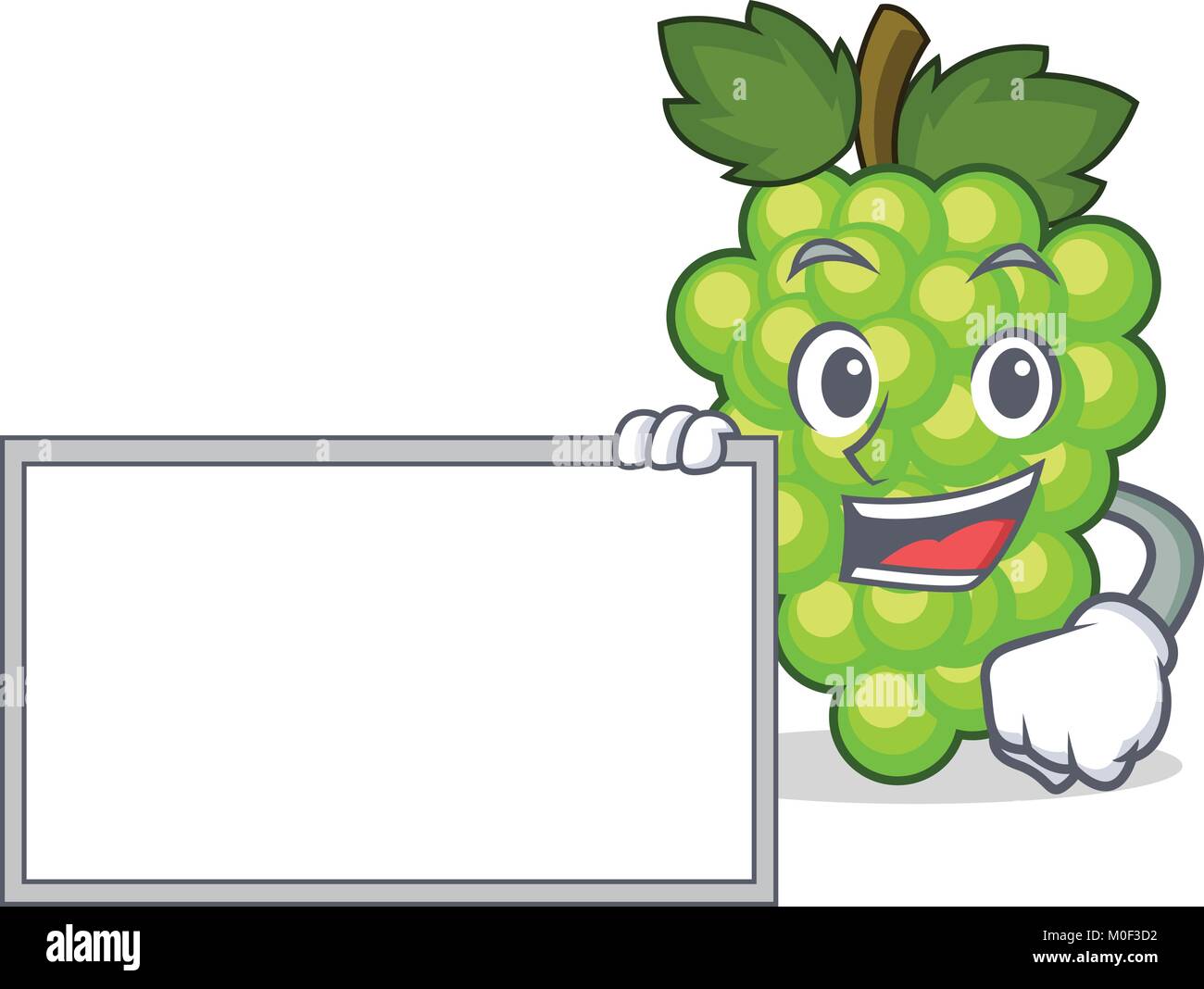 With board green grapes character cartoon Stock Vector Image & Art - Alamy