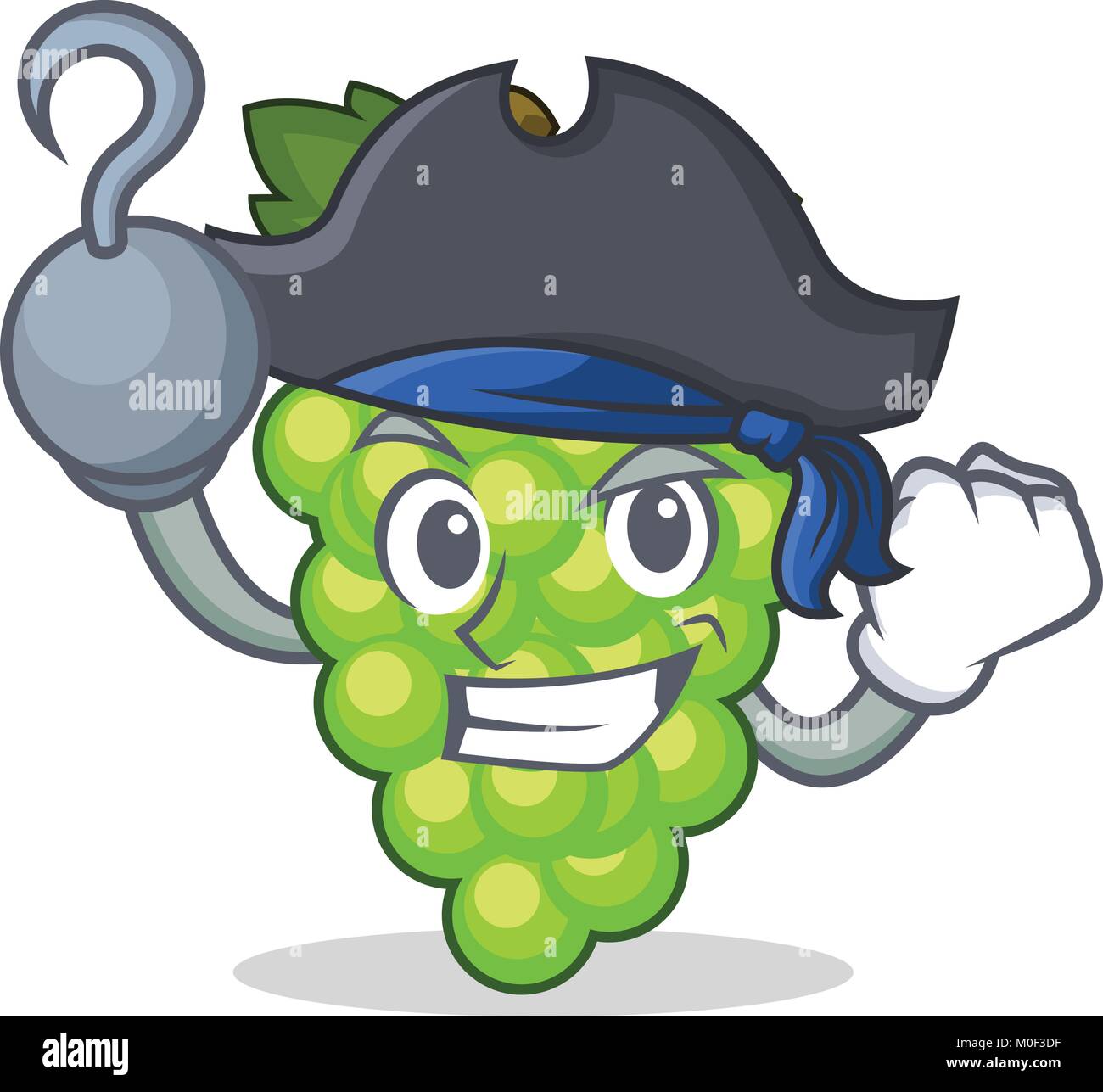 Pirate green grapes character cartoon Stock Vector Image & Art - Alamy