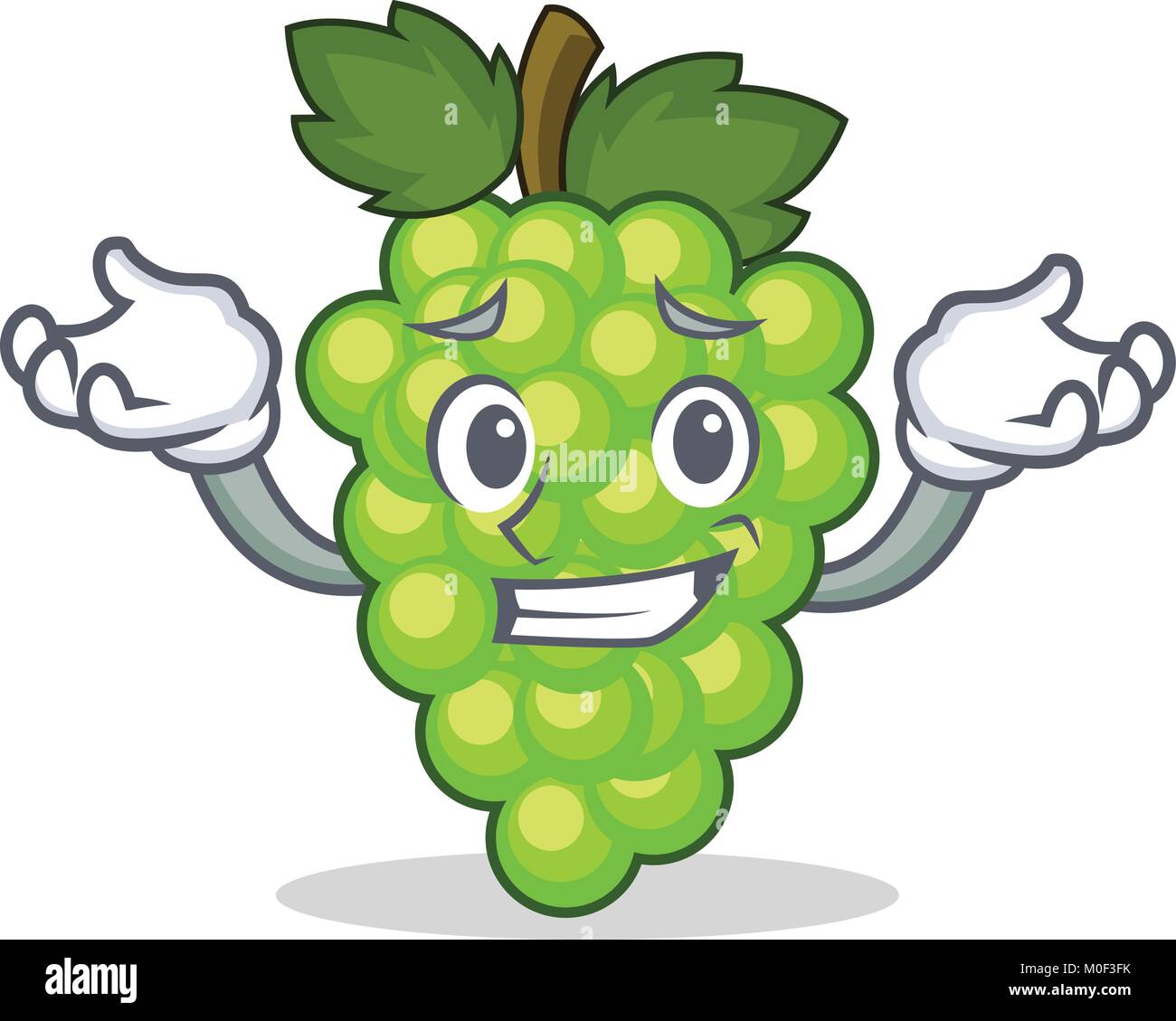 Grinning green grapes character cartoon Stock Vector Image & Art - Alamy